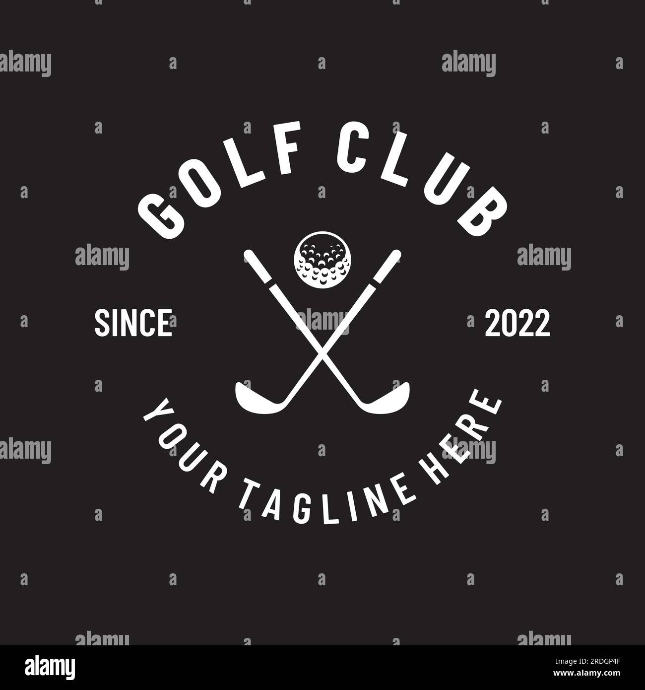 Golf ball and golf club logo. Logo for professional golf team, golf ...