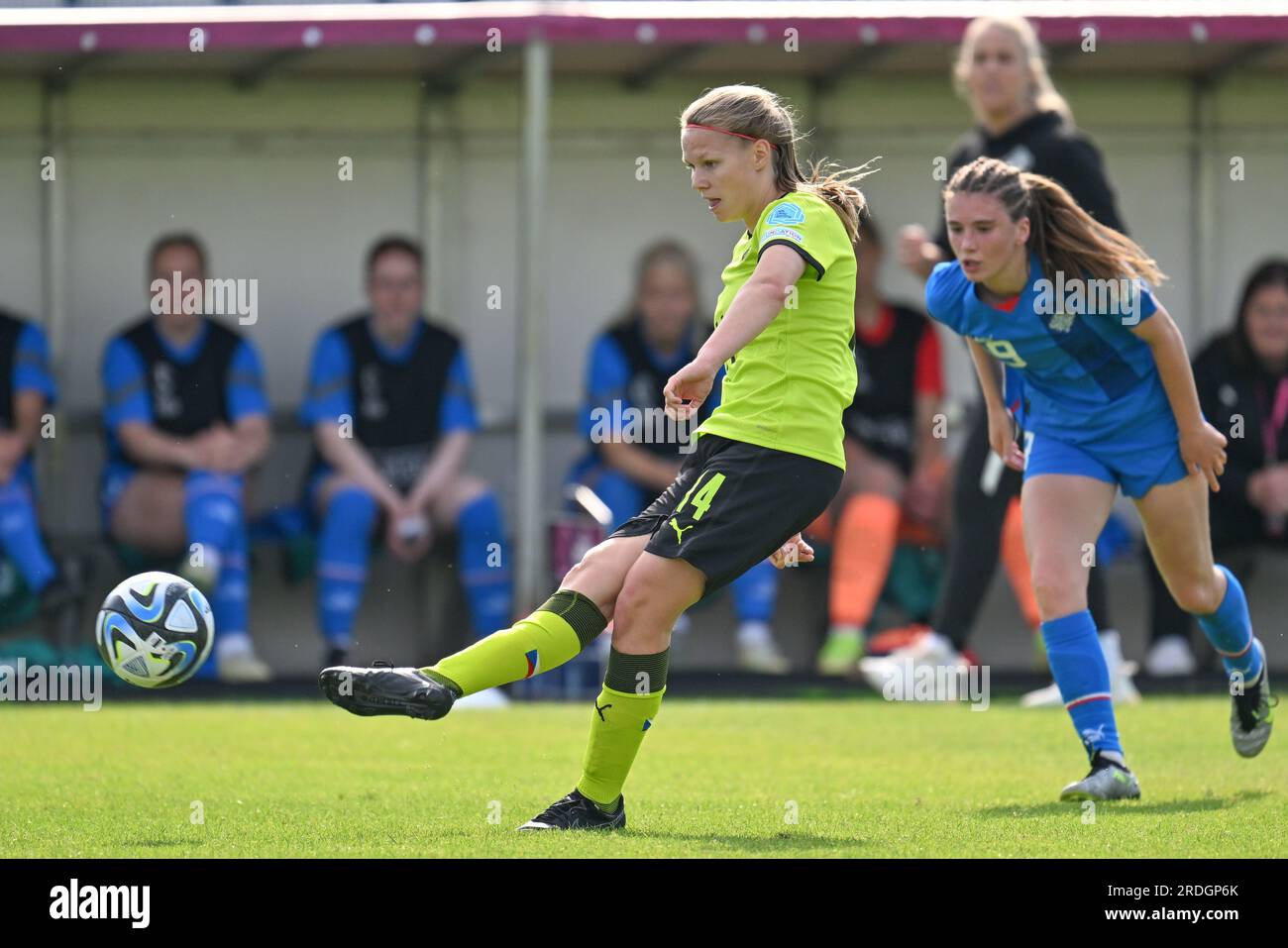 La Louviere, Belgium. 21st July, 2023. Lucie Bendova (14) of Czechia pictured during a female ...
