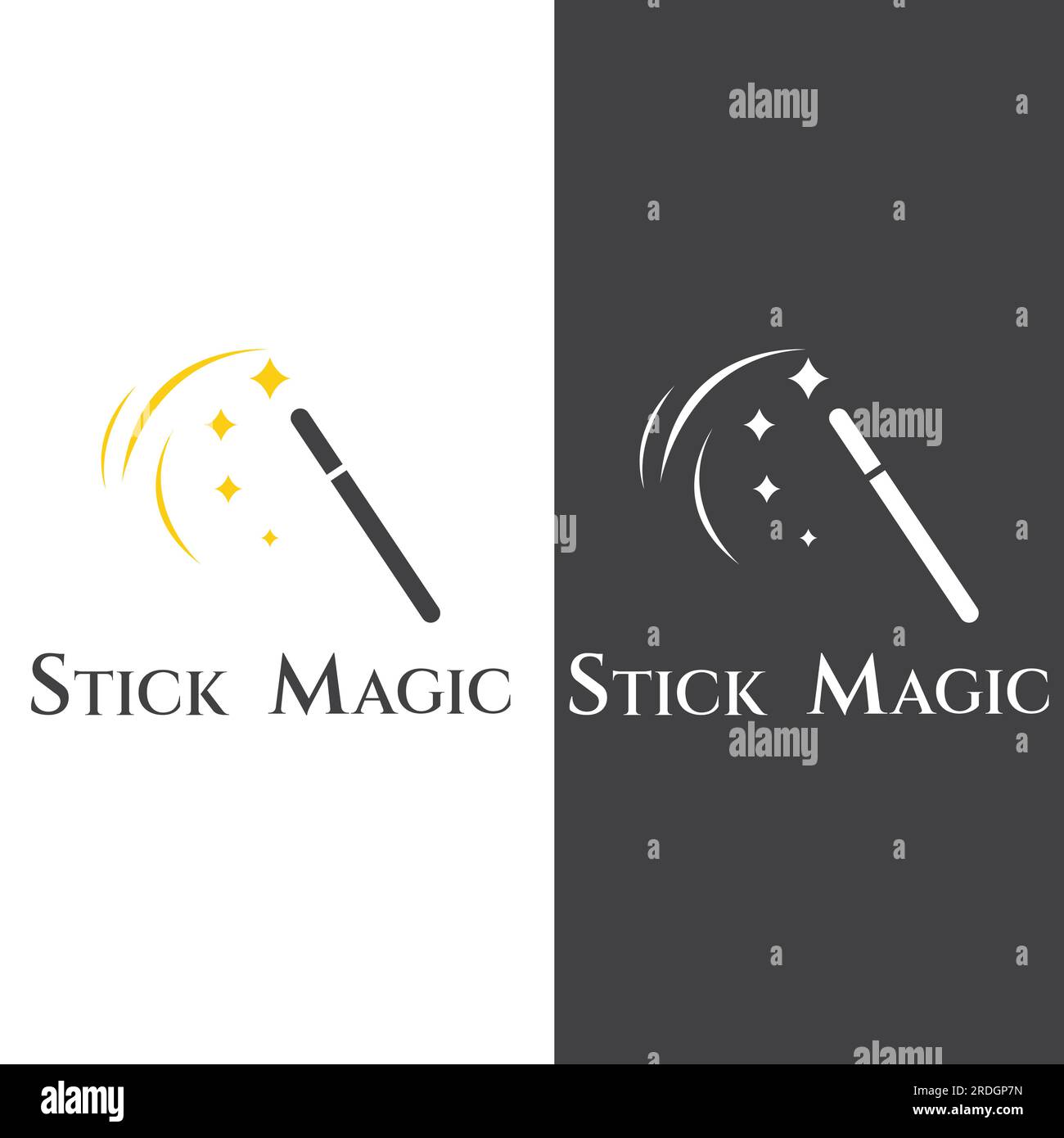 magic wand icon logo vector illustration Stock Vector Image & Art - Alamy