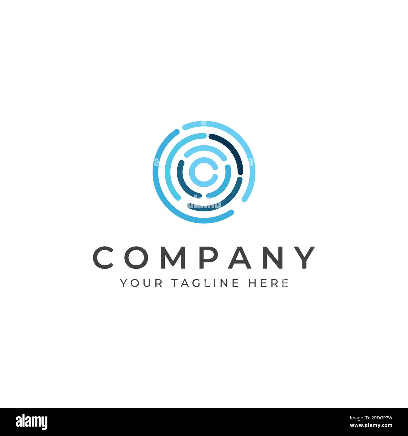 Abstract circle logo elements, circle lines, minimalist circles ...