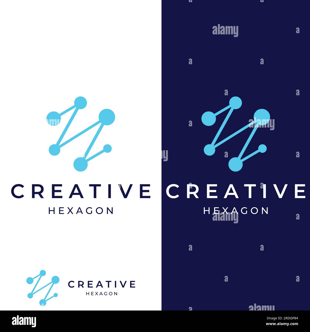 Logo box hexagon or cube and technology hexagon logo creative simple ...