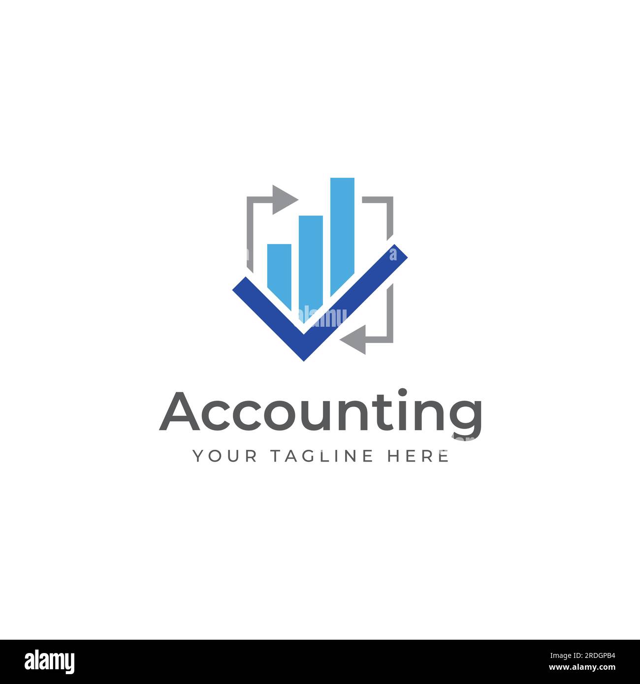 Financial accounting logo, with check mark for financial accounting ...