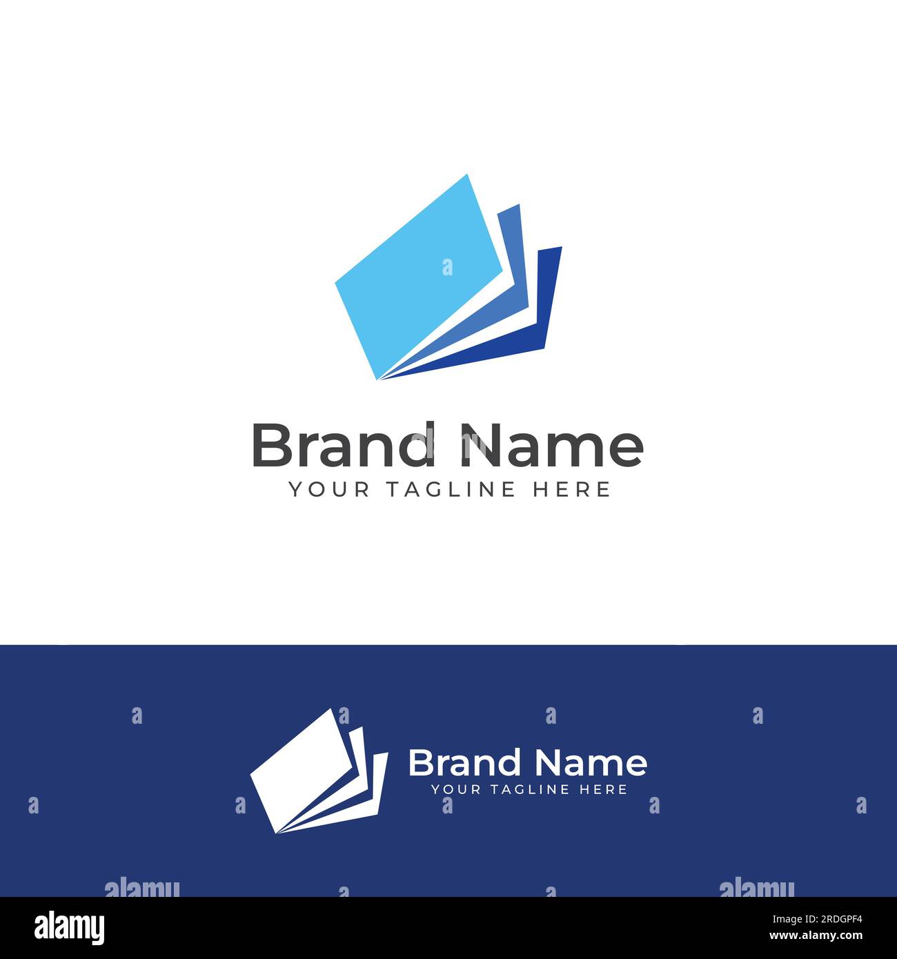 Educational digital book and online knowledge learning book logo and ...