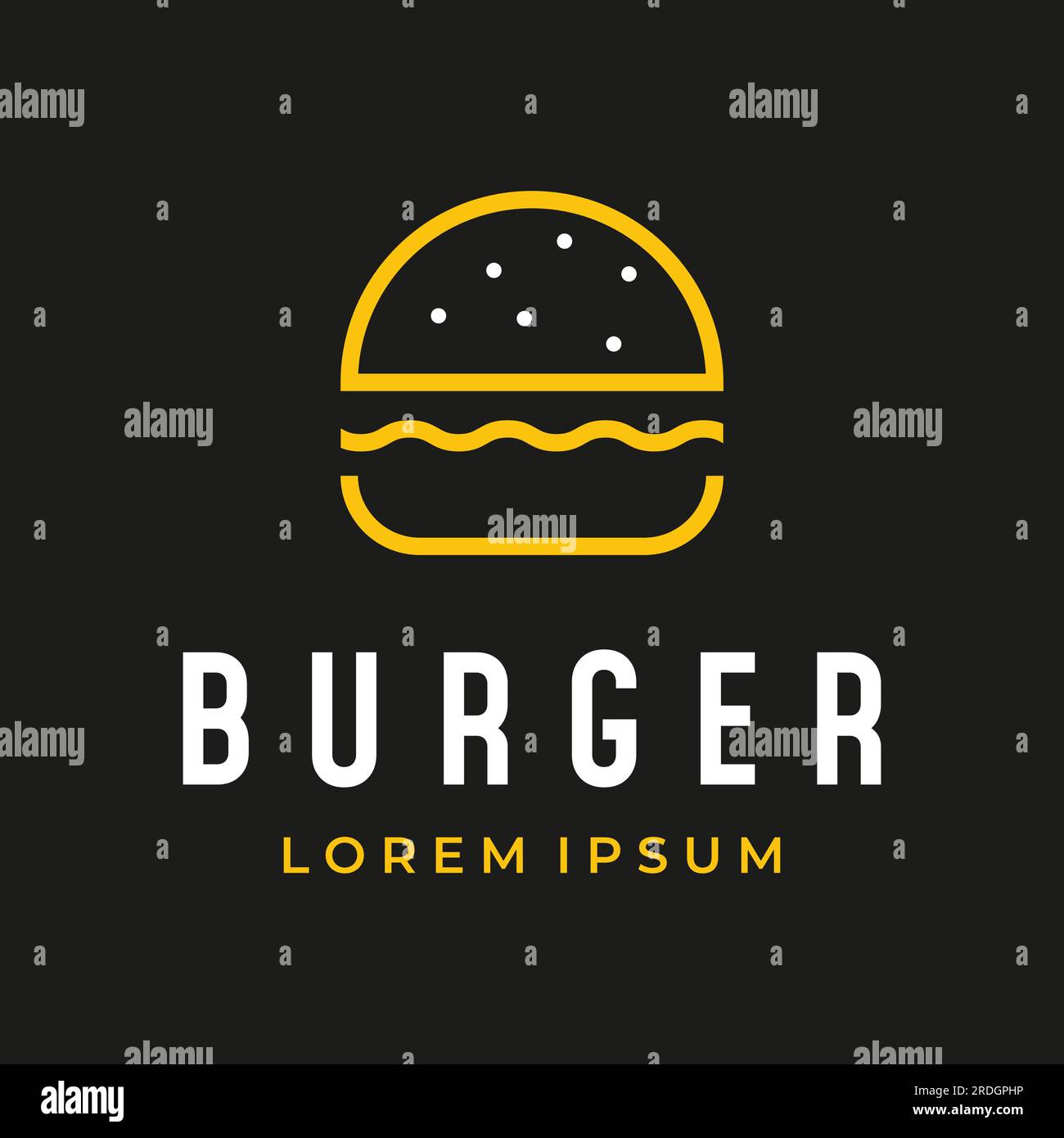 Burger logo,restaurant emblem,cafe,burger label and factory.Fast food ...