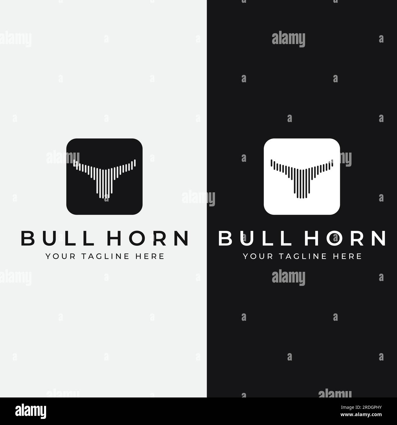 Bull's head horn logo. Using vector design concept Stock Vector Image ...