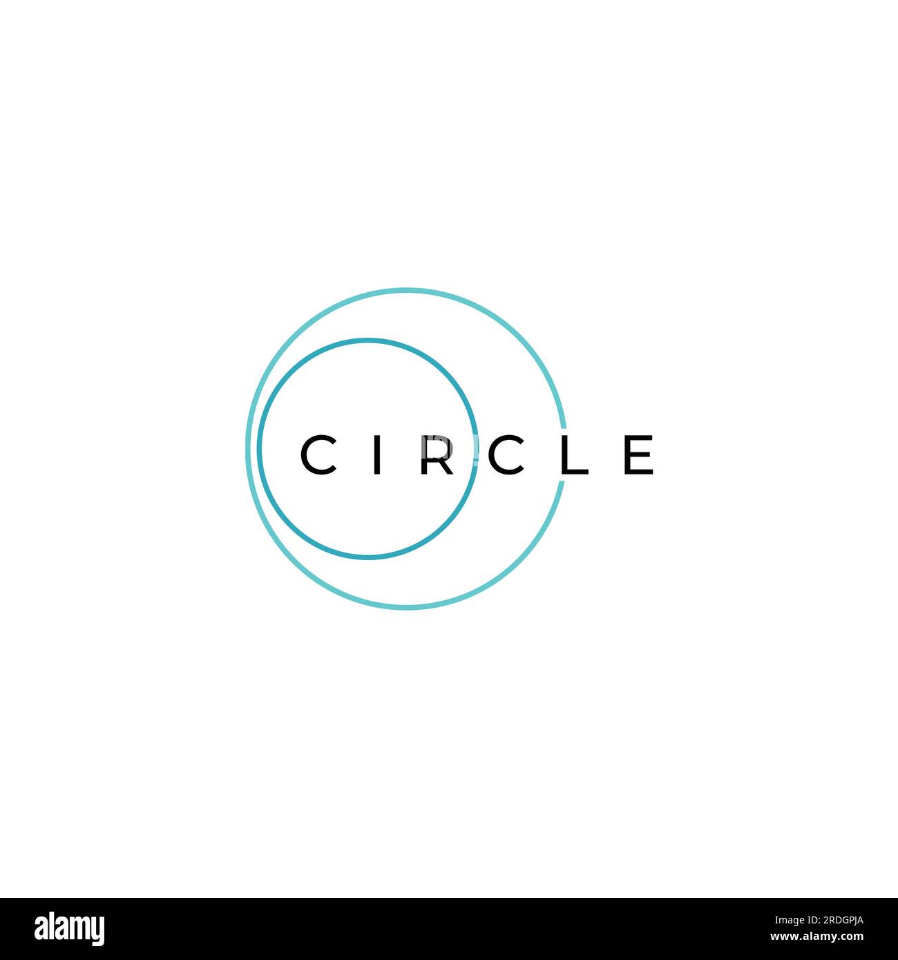 Abstract circle logo elements, circle lines, minimalist circles ...