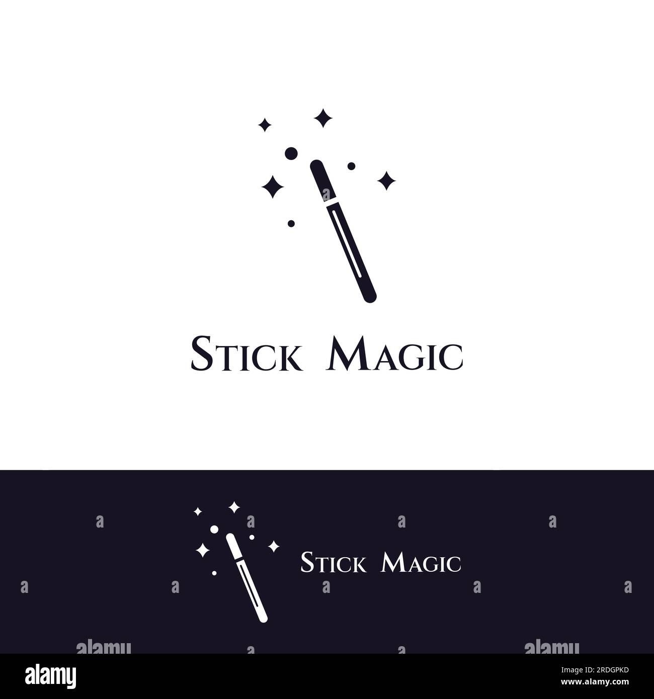 magic wand icon logo vector illustration Stock Vector Image & Art - Alamy