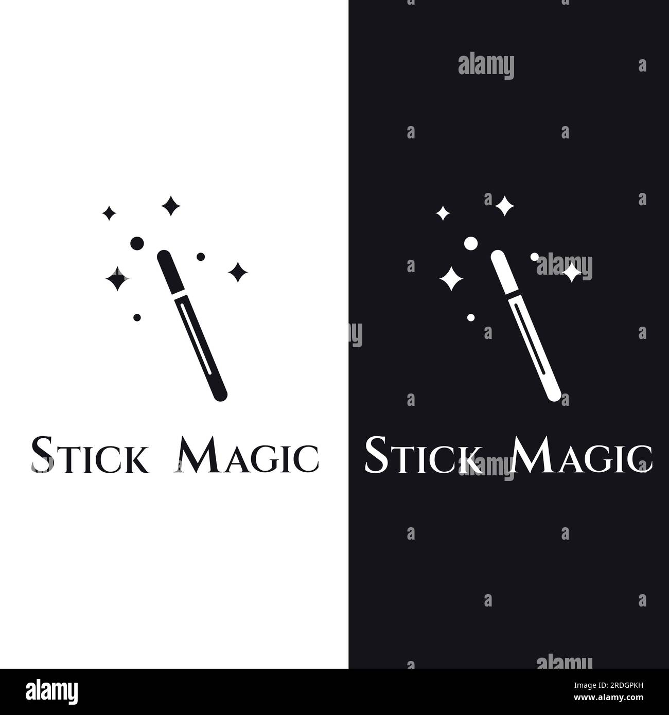 magic wand icon logo vector illustration Stock Vector Image & Art - Alamy