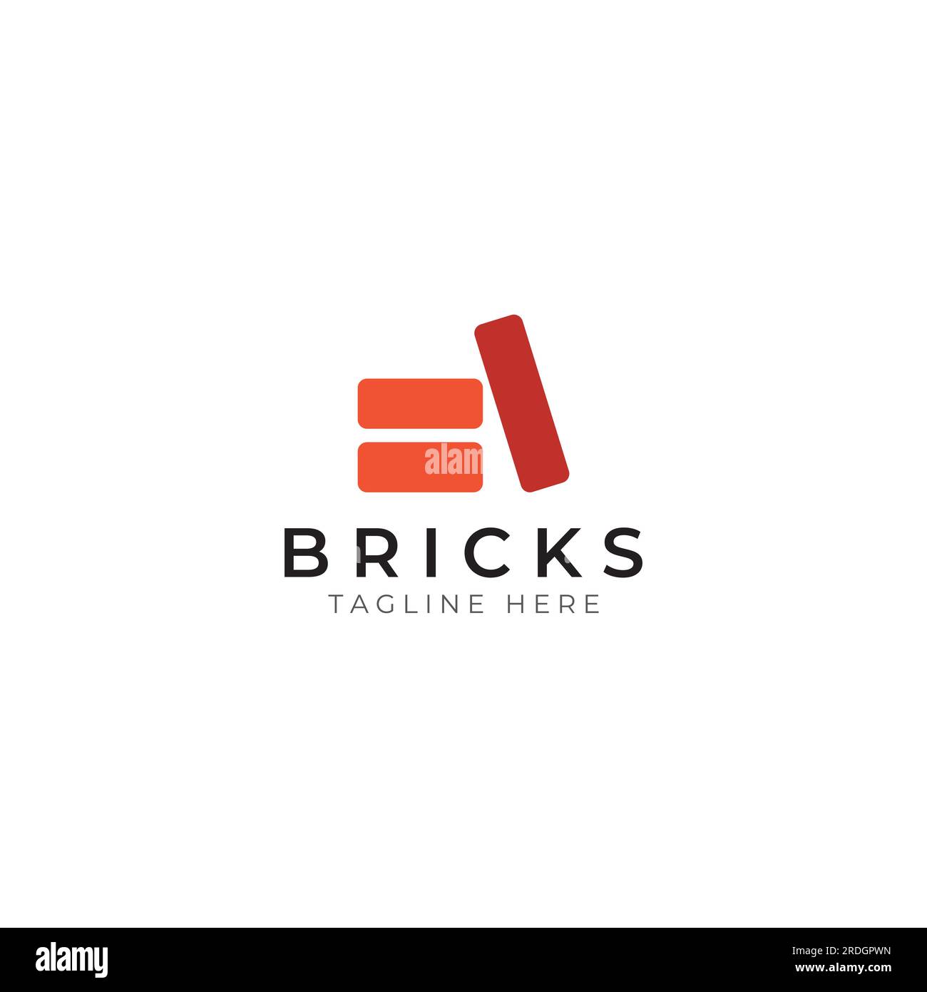 Brick company logo for building construction and wall repair Stock ...
