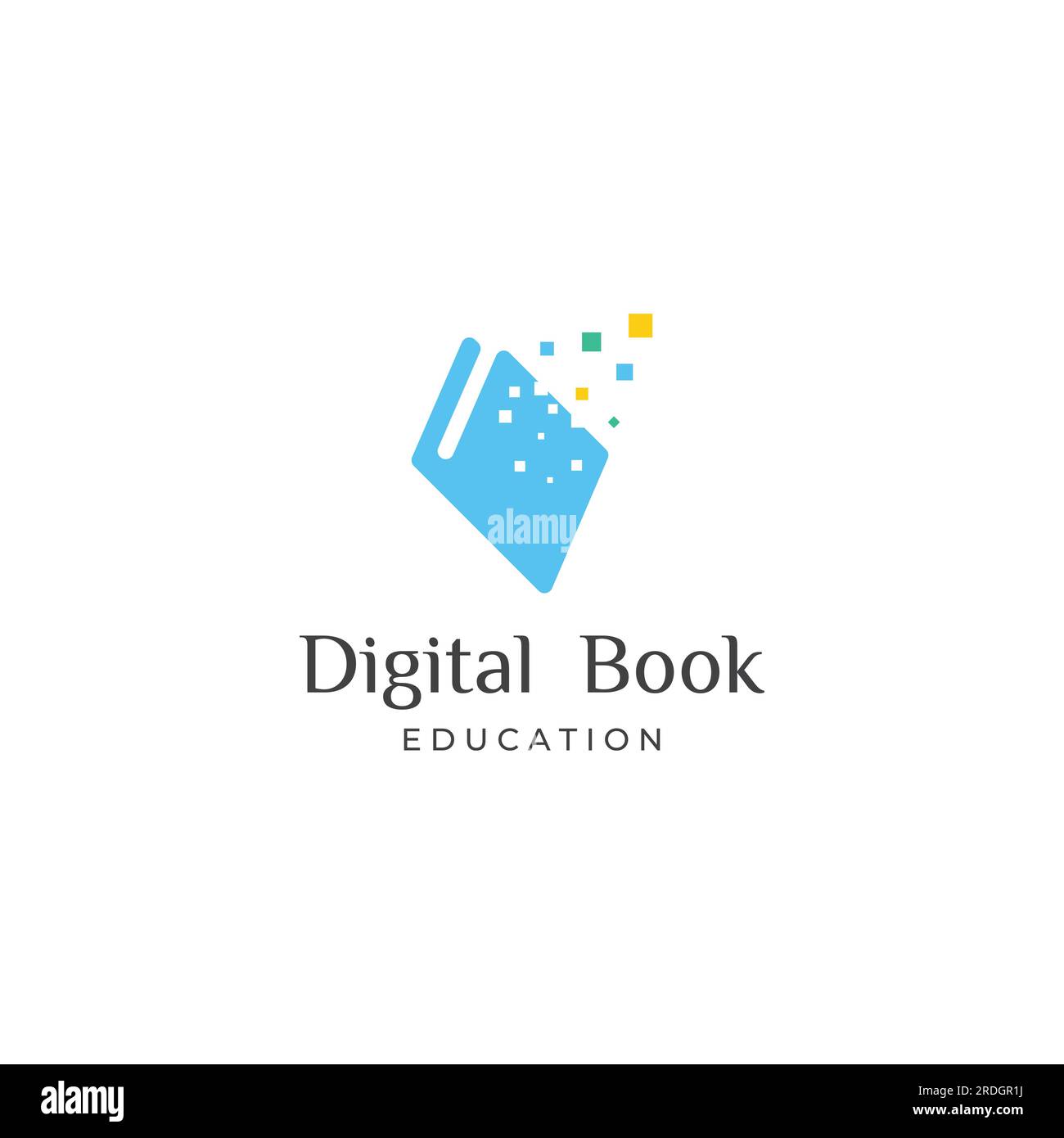 Educational digital book and online knowledge learning book logo and ...