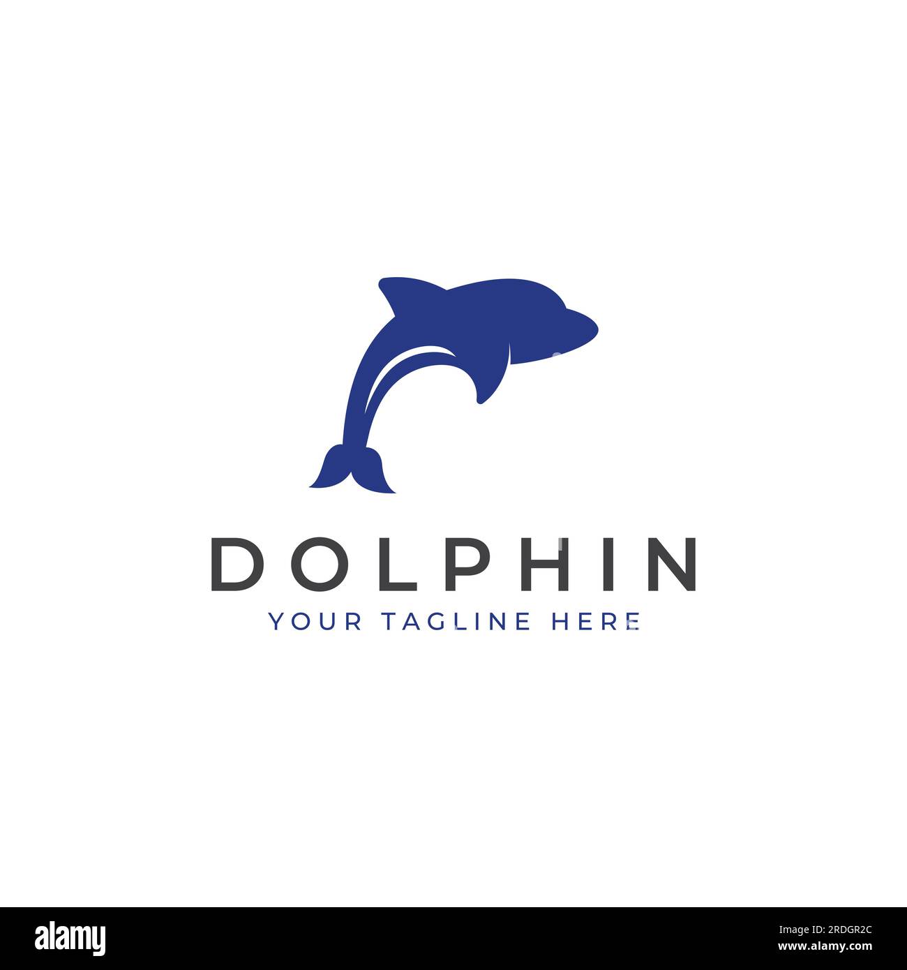 Dolphin logo. Dolphins jump on the waves of the sea or the beach Stock ...
