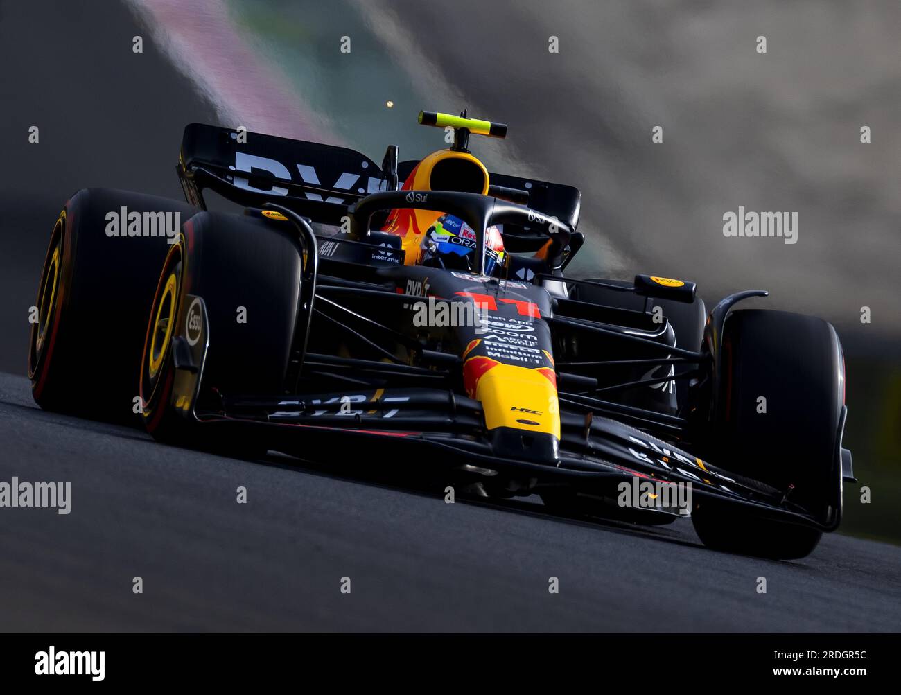 BUDAPEST - Sergio Perez (Red Bull Racing) in action during the 2nd free ...