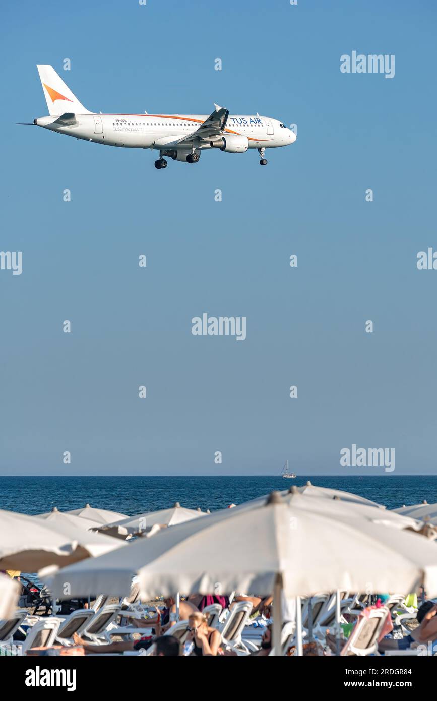 Larnaca, Cyprus - July 17, 2022: Airbus A320-214 of Tus Air airline ...