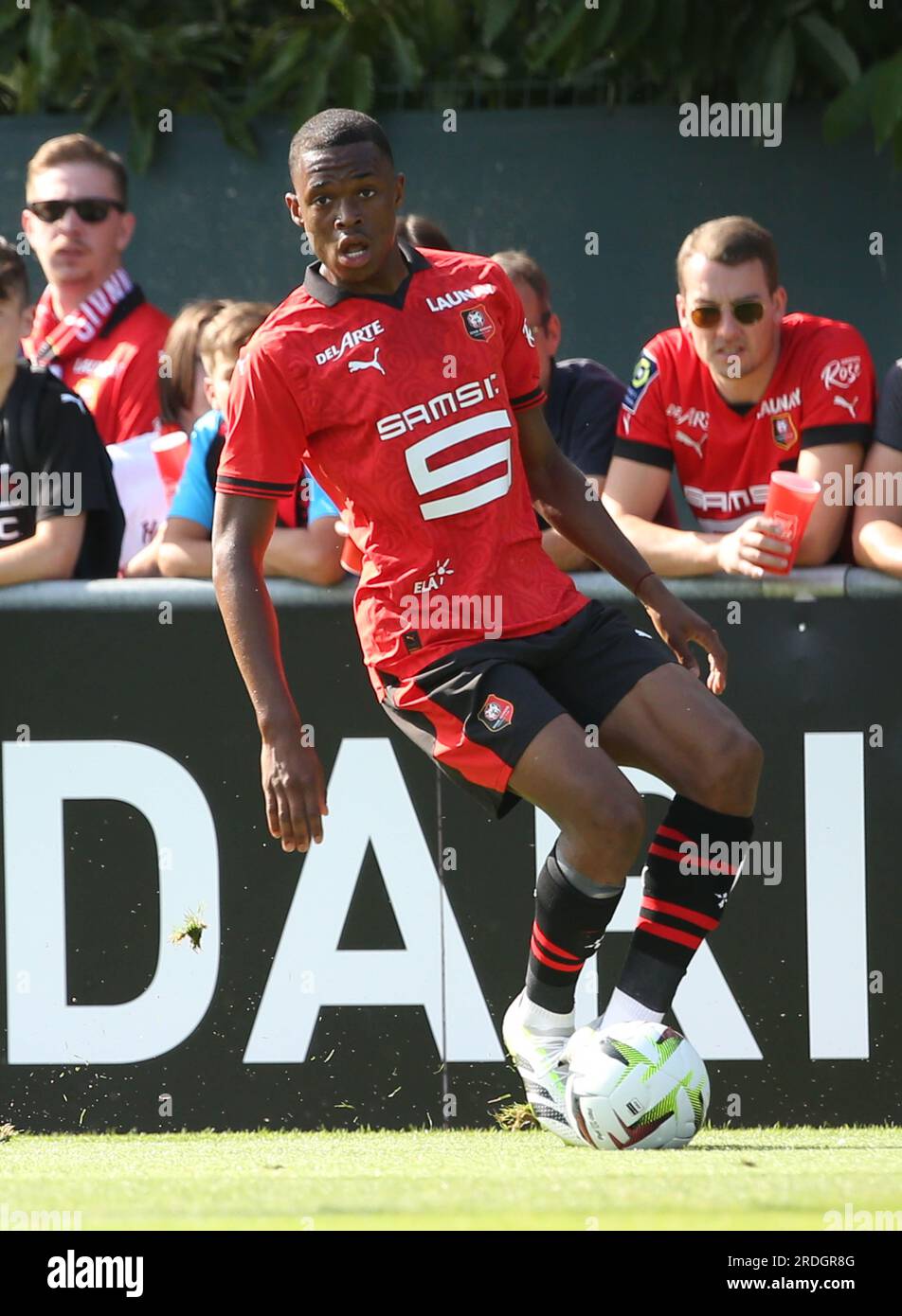 Januel Belocian of Stade Rennais during the football Amical 2023 ...
