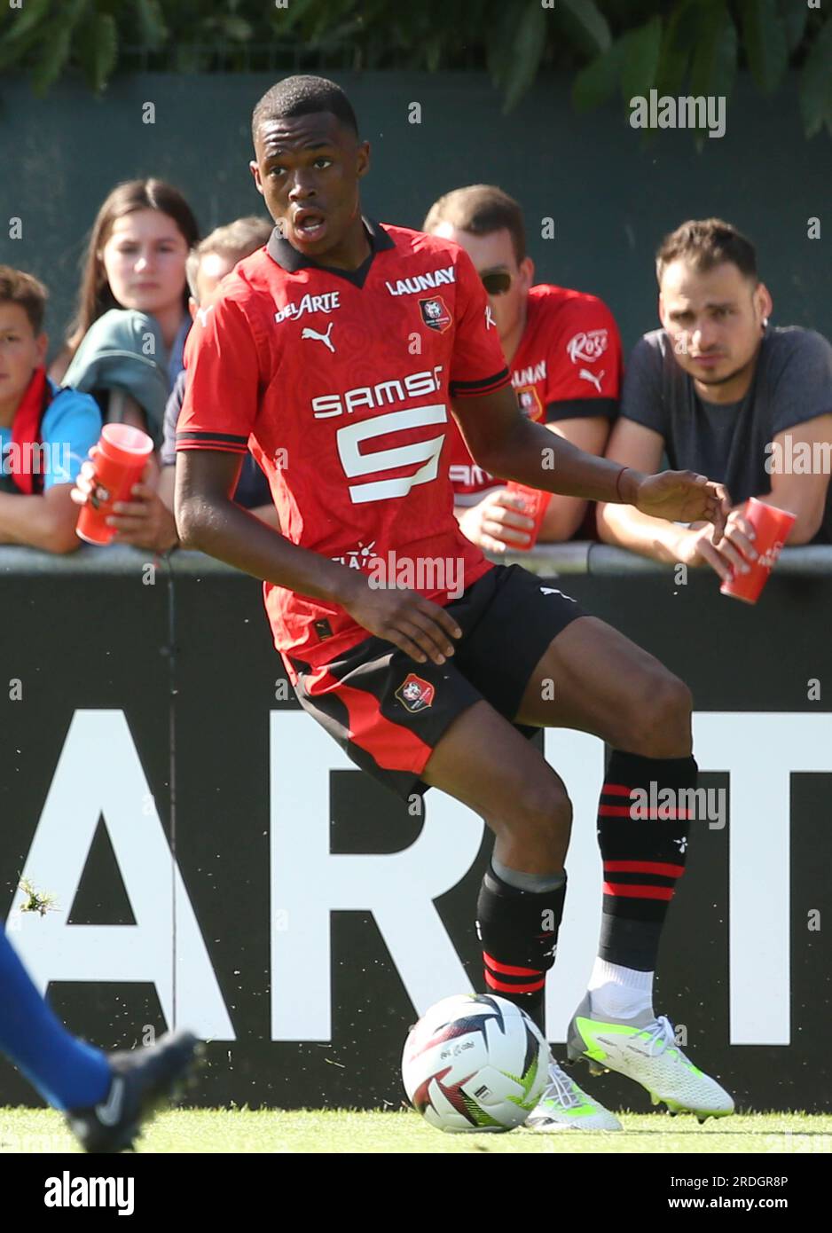 Januel Belocian of Stade Rennais during the football Amical 2023 ...