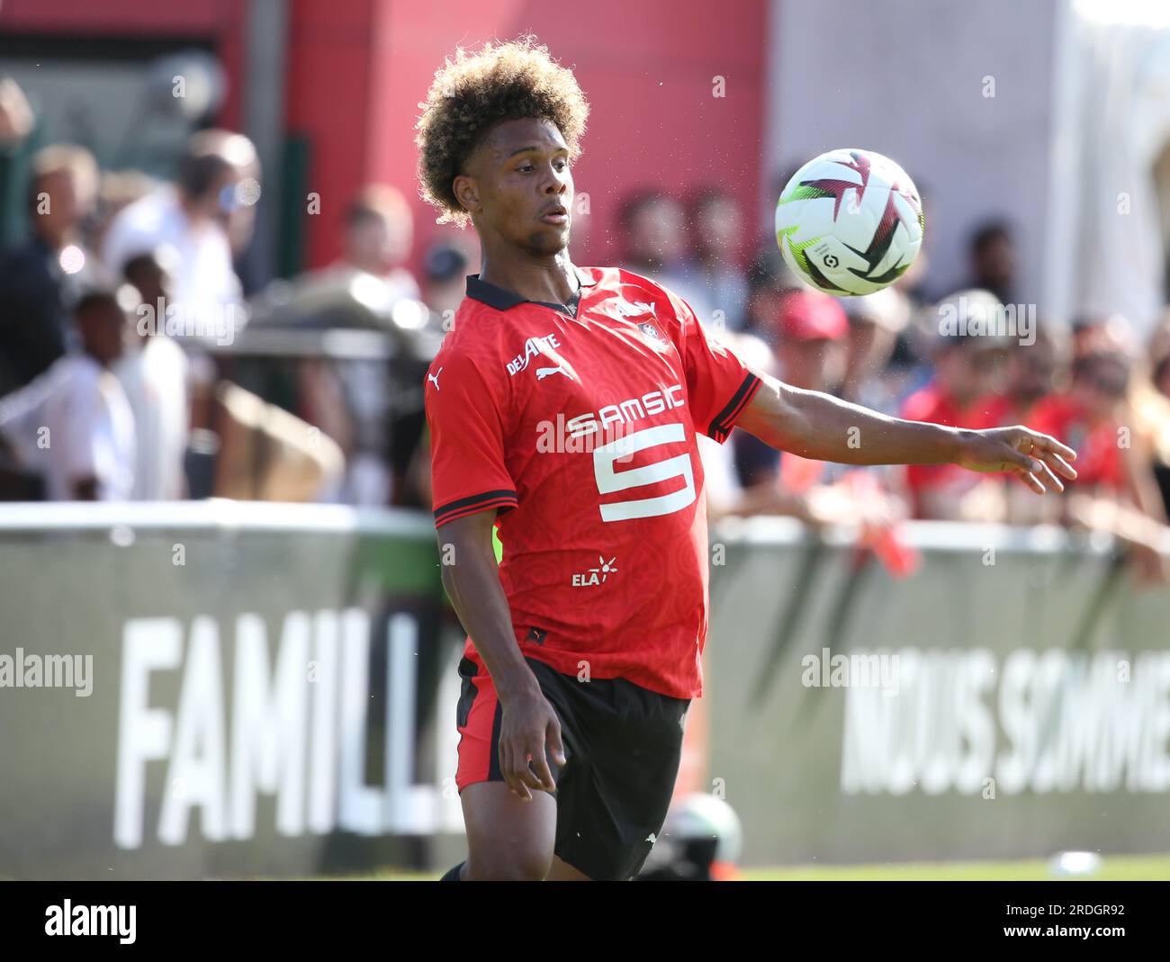 Mathis Lambourde of Stade Rennais during the football Amical 2023 ...