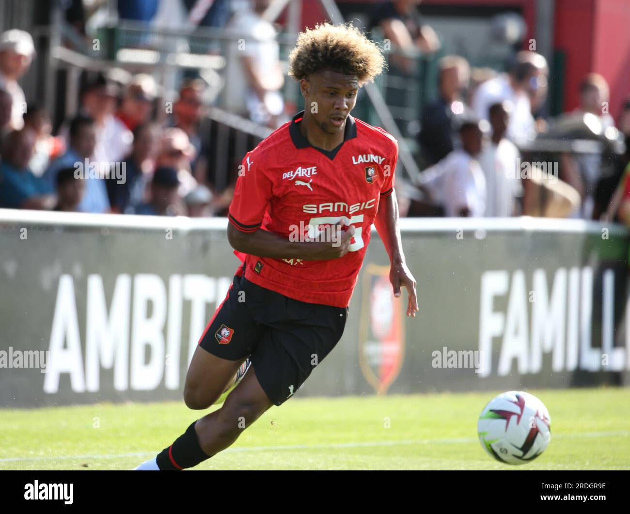 Mathis Lambourde of Stade Rennais during the football Amical 2023 ...