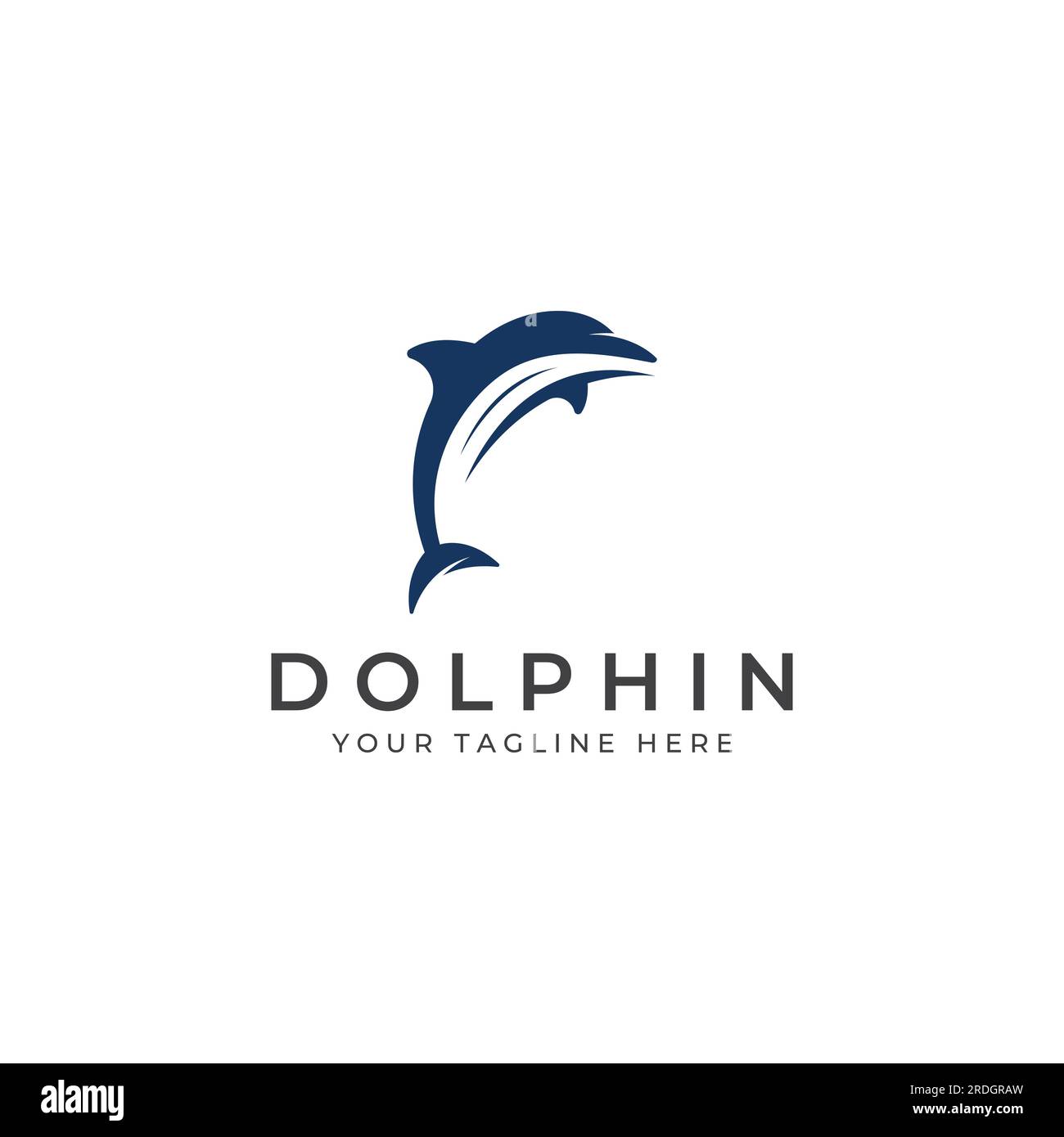 Dolphin logo. Dolphins jump on the waves of the sea or the beach Stock ...