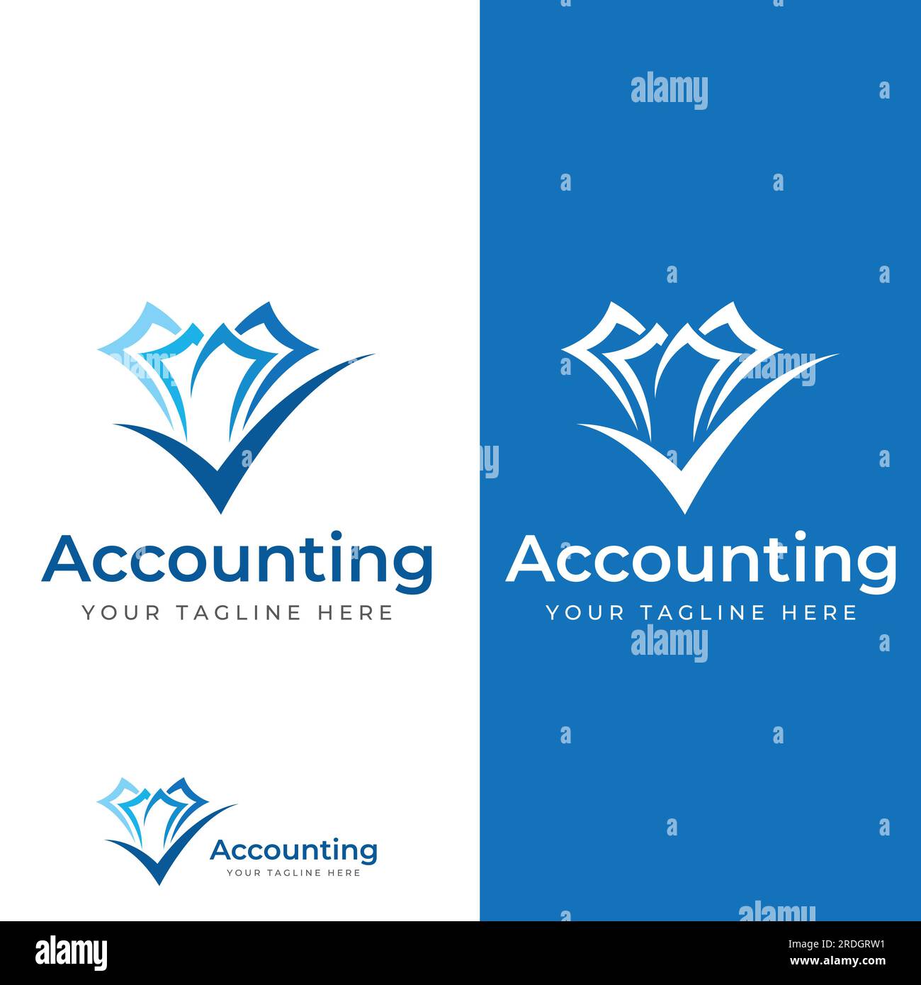 Financial accounting logo, with check mark for financial accounting ...