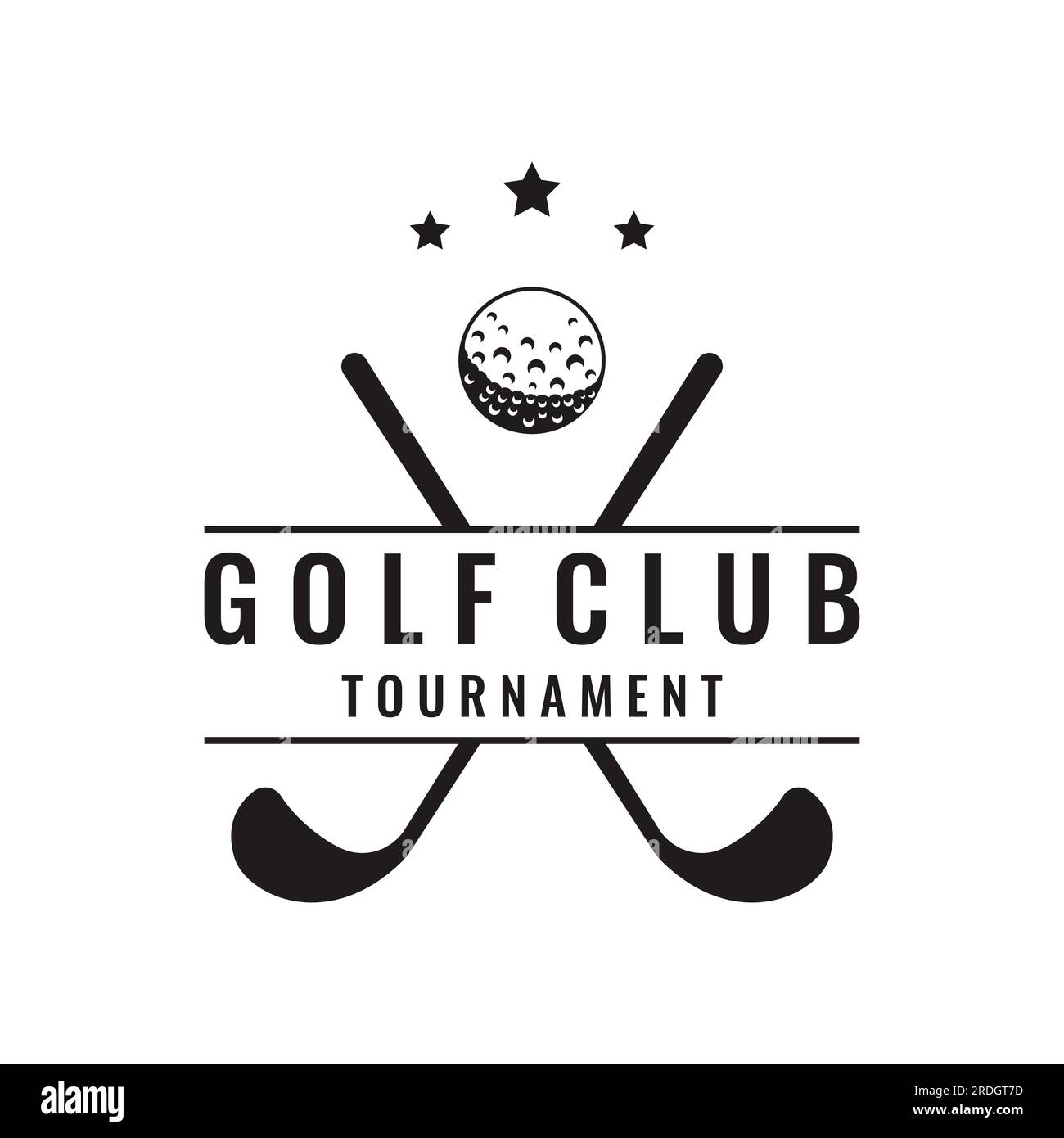 Golf ball and golf club logo. Logo for professional golf team, golf ...