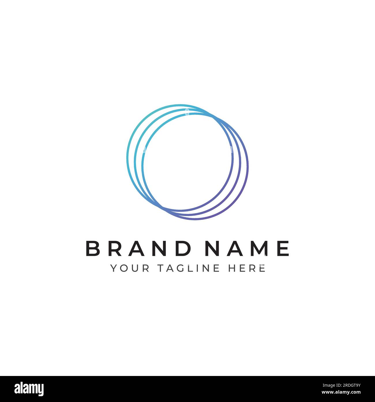 Abstract circle logo elements, circle lines, minimalist circles ...