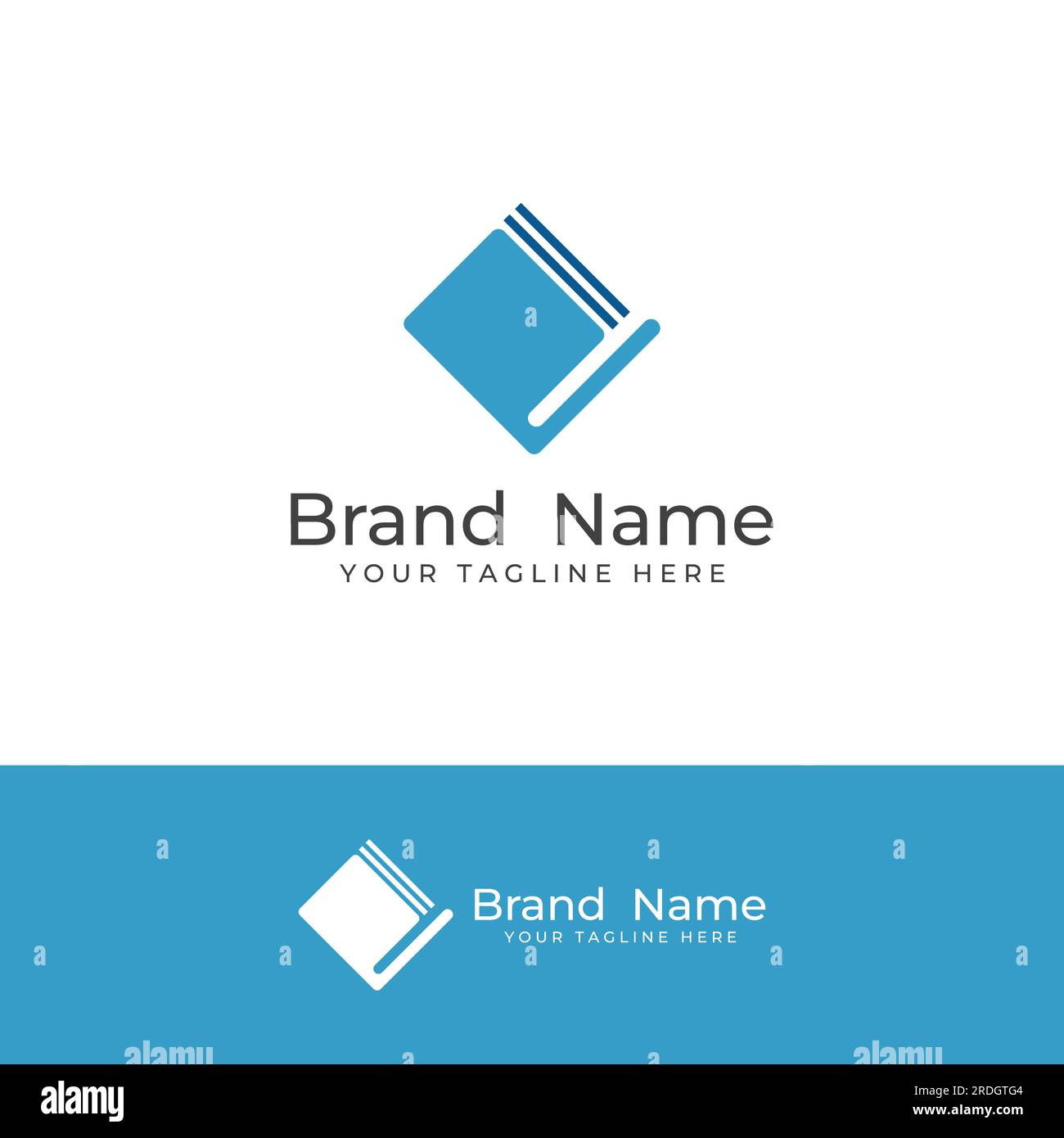 Educational digital book and online knowledge learning book logo and ...