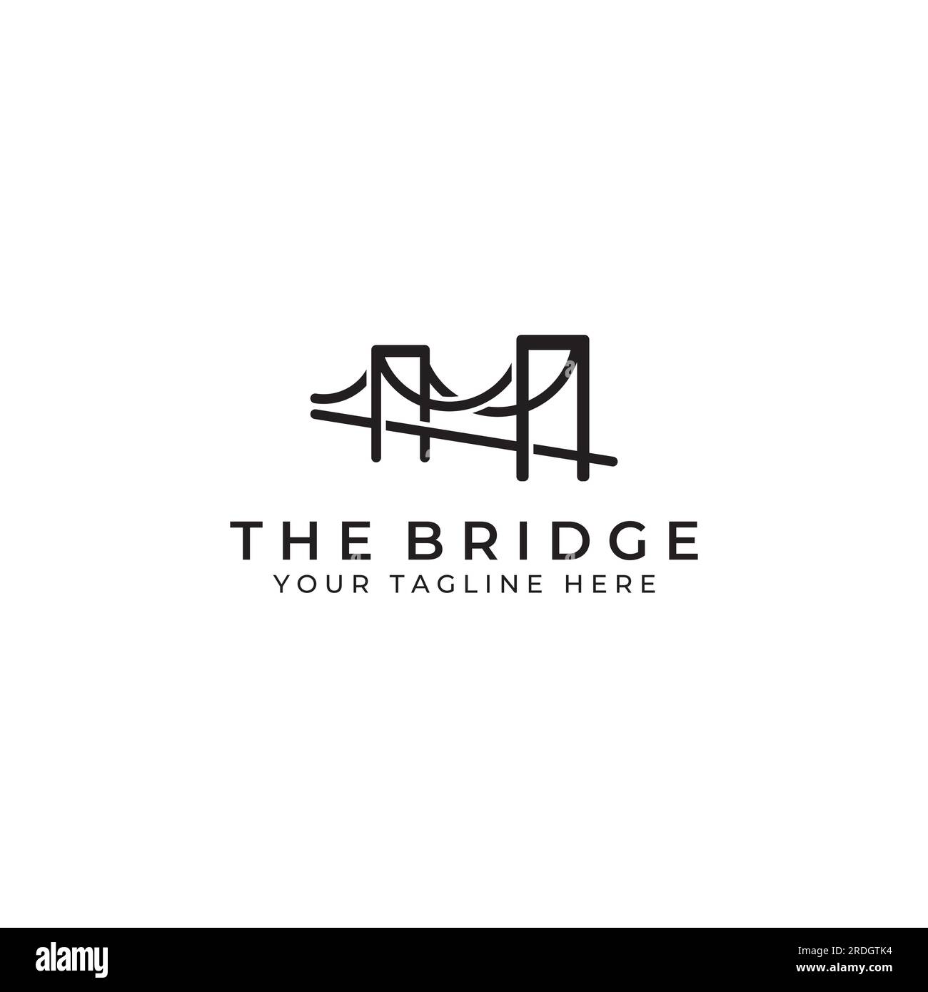 Minimalist and elegant creative bridge building logo with a modern ...