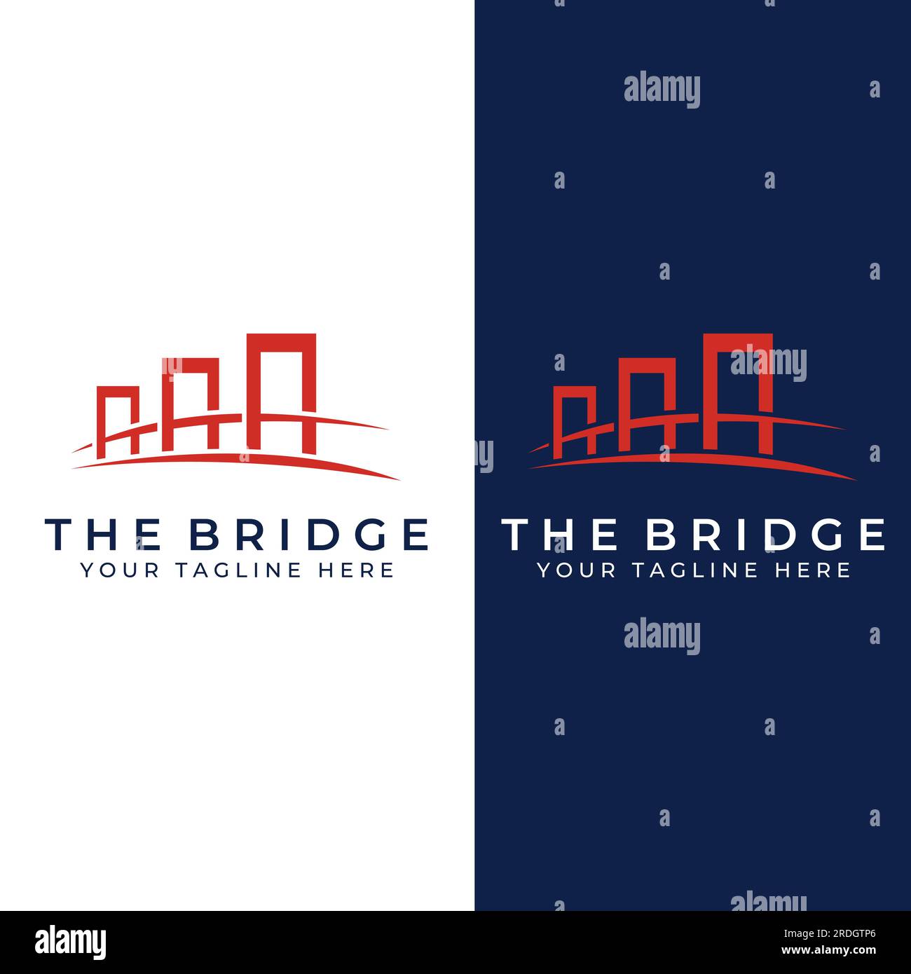 Minimalist and elegant creative bridge building logo with a modern ...