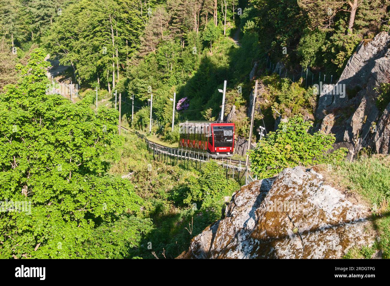 Around Bergen - Funicular railway to Mount Floyen Stock Photo - Alamy