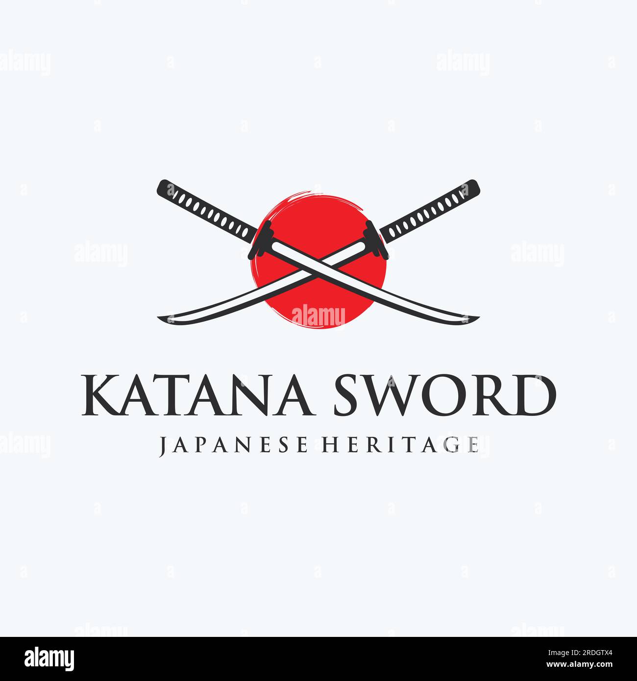 Vintage japanese samurai katana sword logo,japanese heritage sword ...