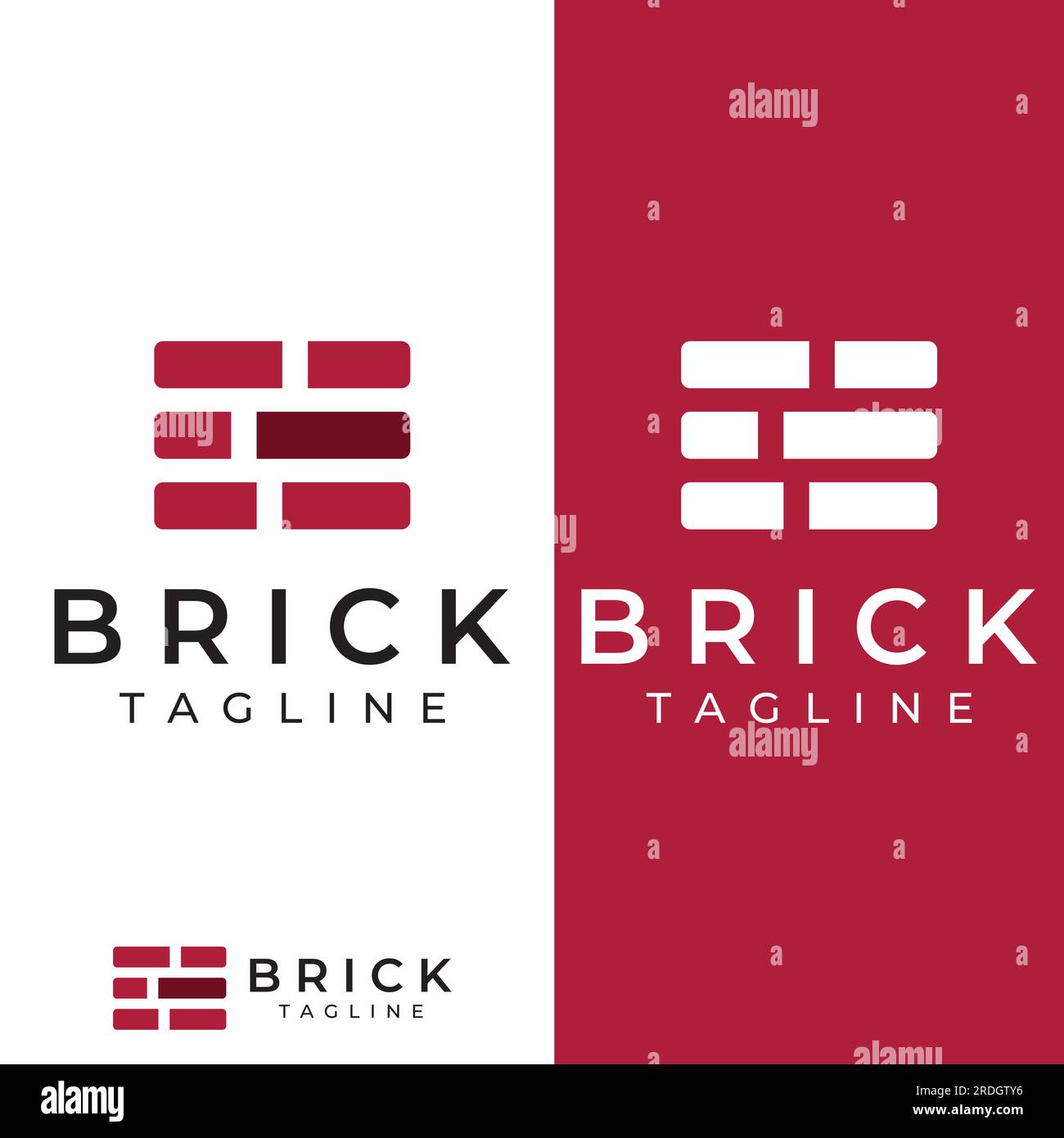 Brick company logo for building construction and wall repair Stock ...
