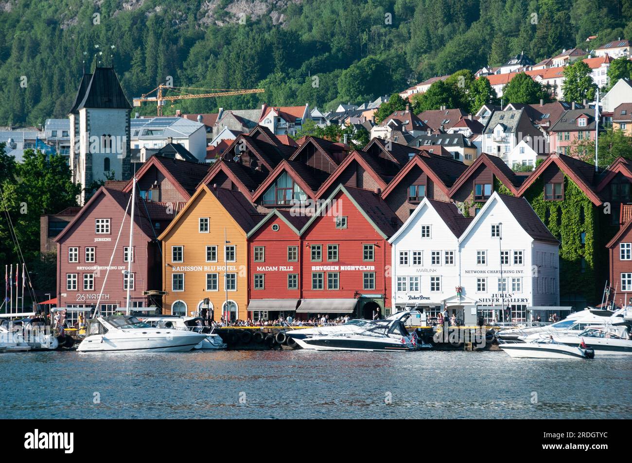 Around Bergen - Traditional waterfront buildings on Bryggen Stock Photo ...