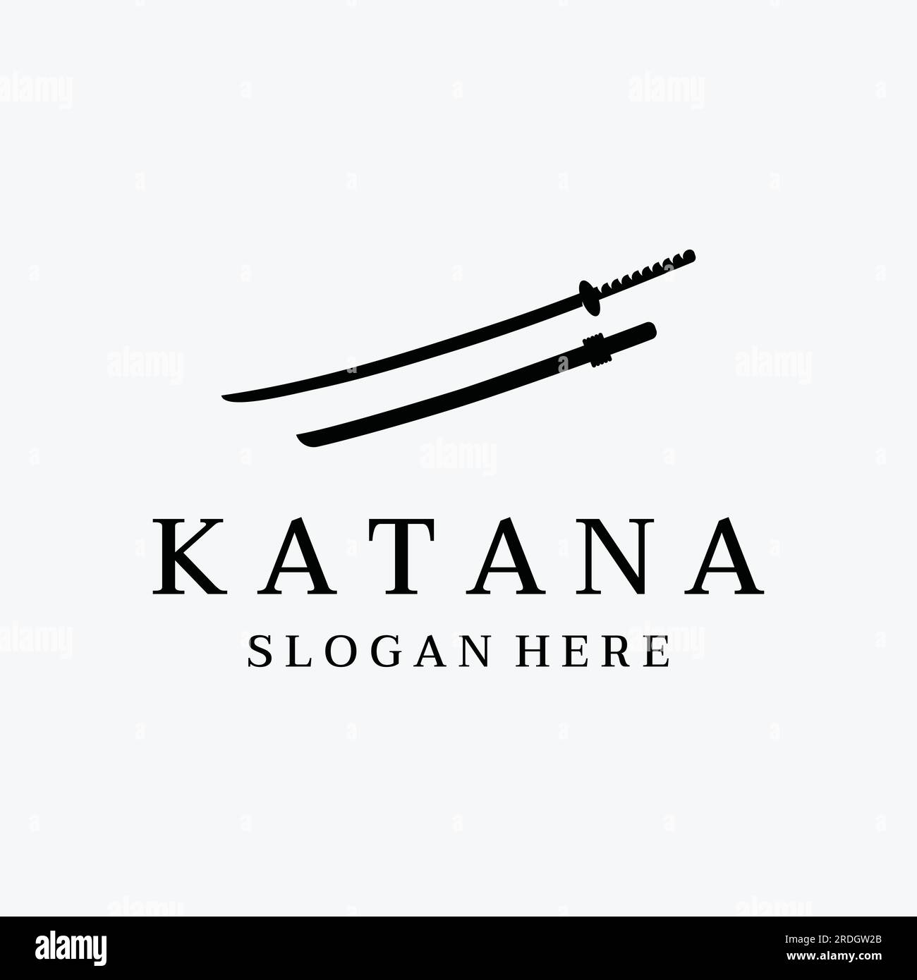 Vintage japanese samurai katana sword logo,japanese heritage sword ...