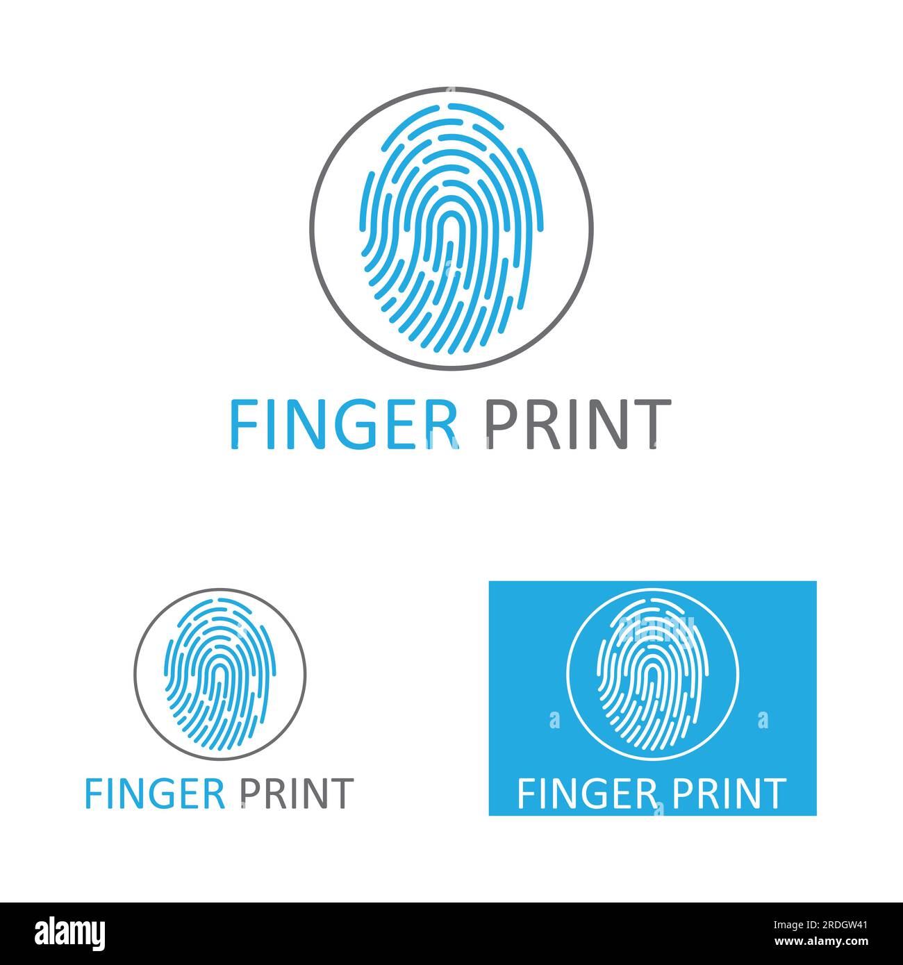 fingerprint icon, with simple and modern logo illustration Stock Vector ...
