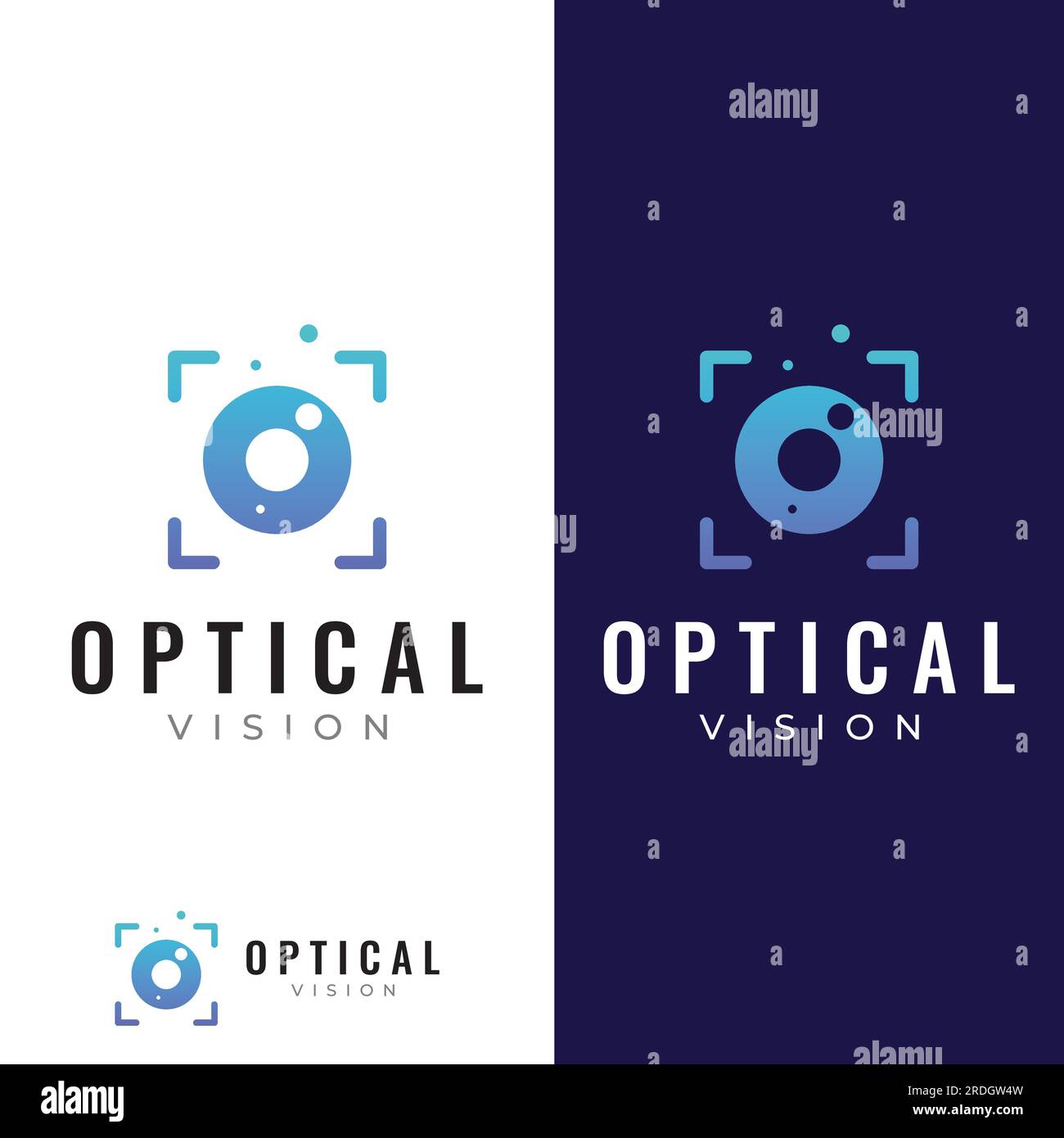 Modern colorful abstract Logo vision, digital vision, optical vision ...