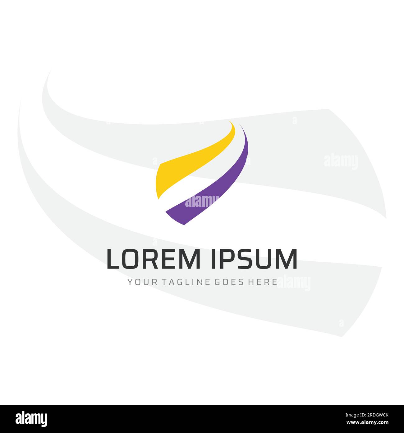 Abstract logo in swoosh style with modern colors.Logo can be used for ...