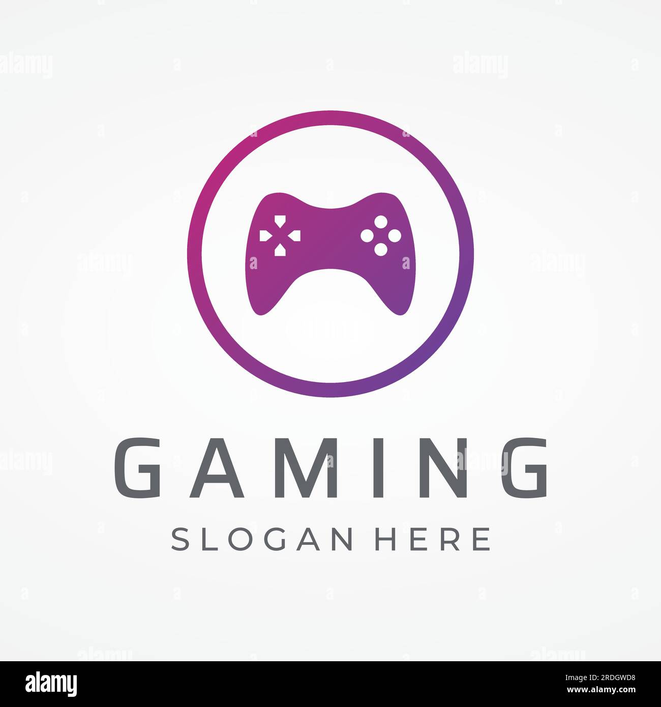 Gamestick Logo Joystick Gamer Logo Design Template Royalty Free Vector