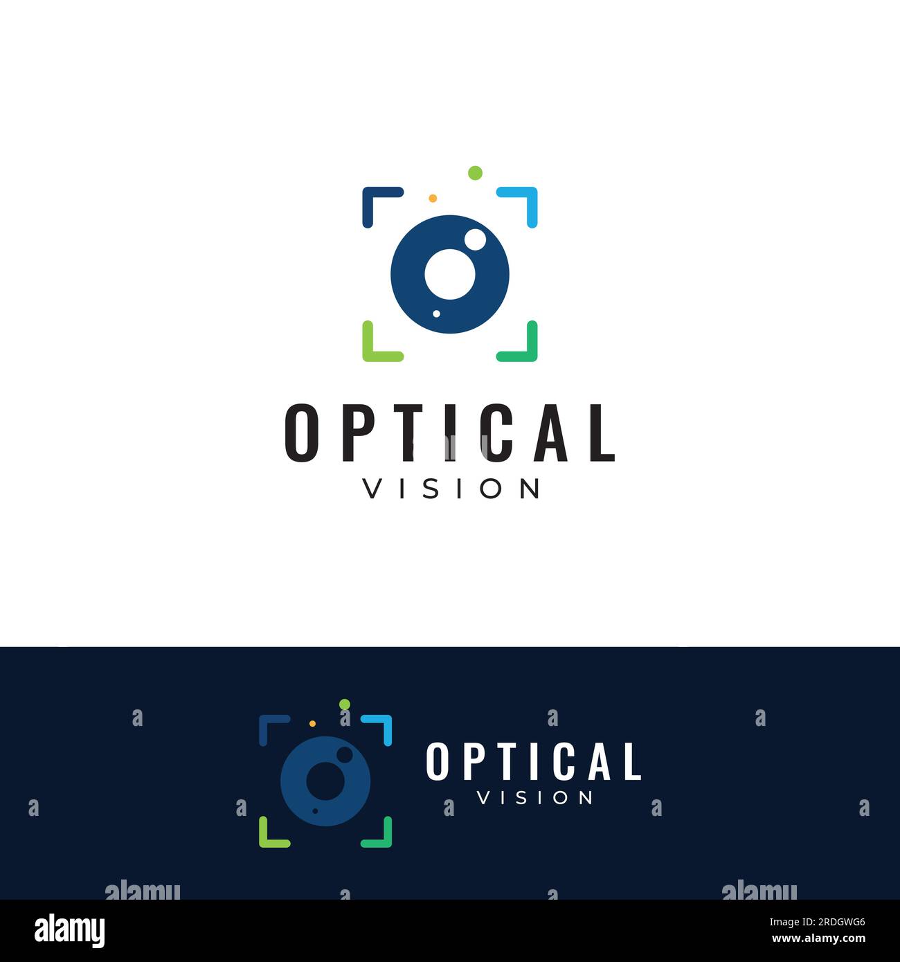 Modern colorful abstract Logo vision, digital vision, optical vision ...