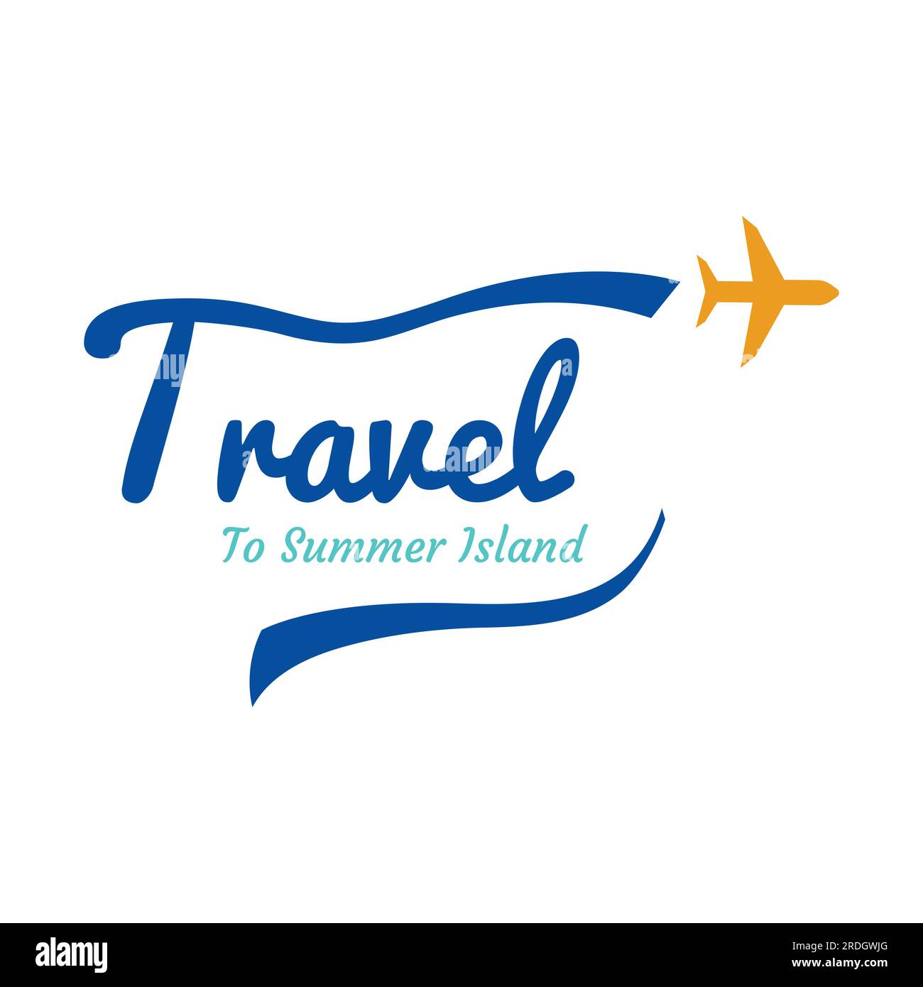Airline Ticket Agency Logo Template Vacation Travel In Summer Isolated
