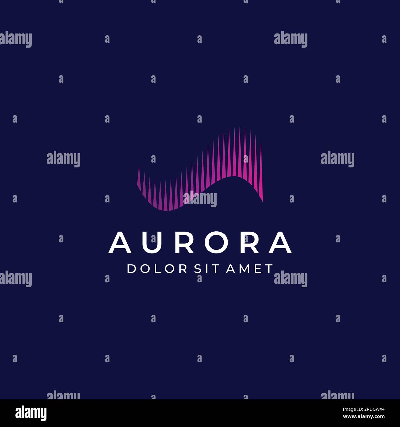 The light wave logo inspired by the light of the aurora Stock Vector ...