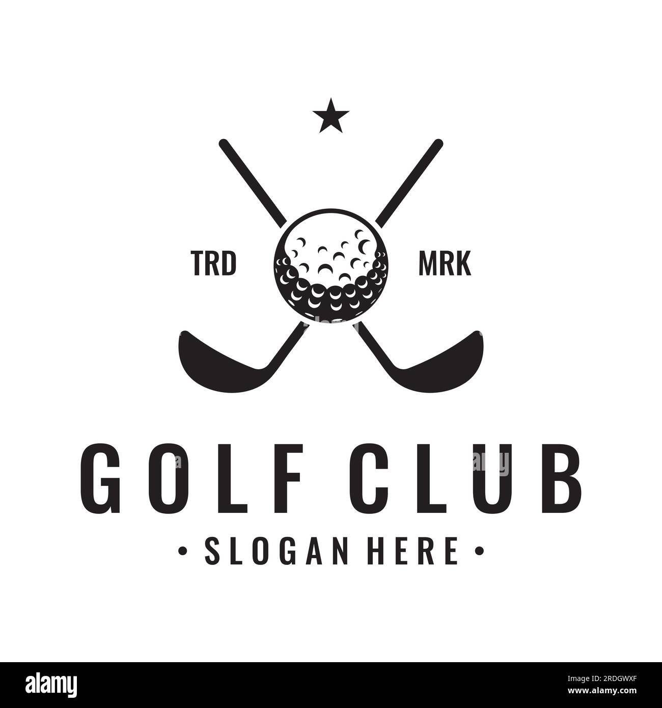 Golf ball and golf club logo. Logo for professional golf team, golf ...