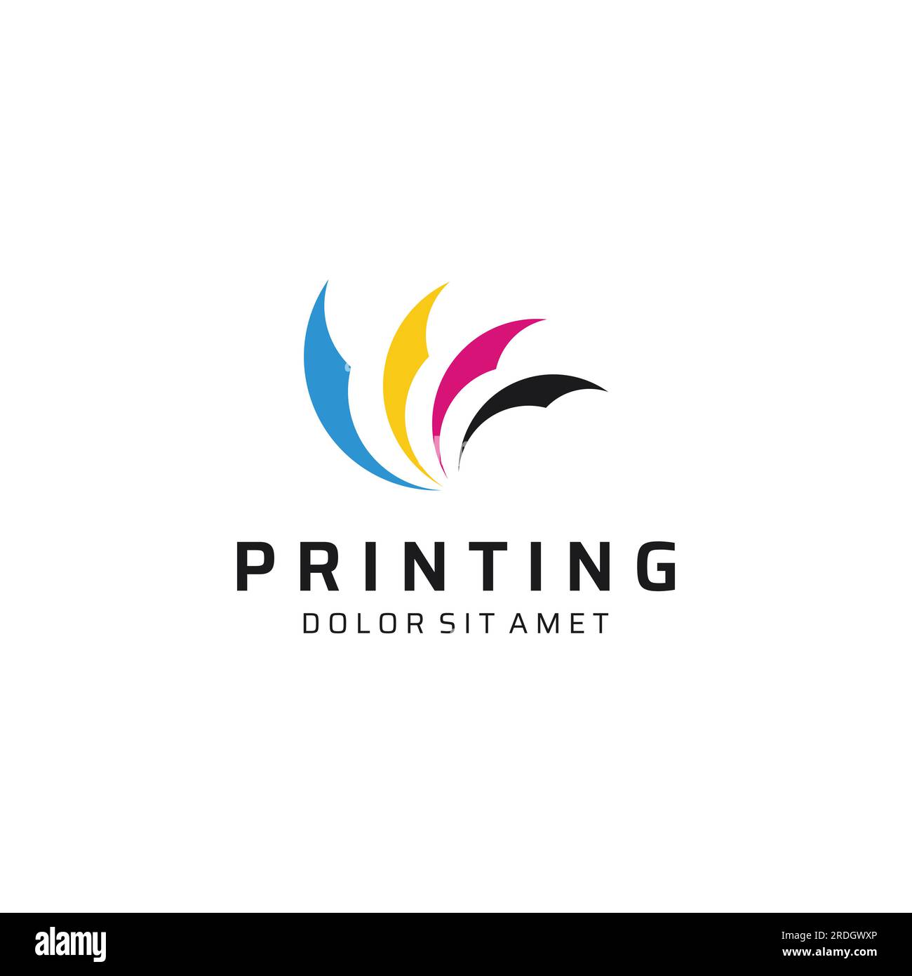 Abstract colorful logo digital printing, printing services, media ...