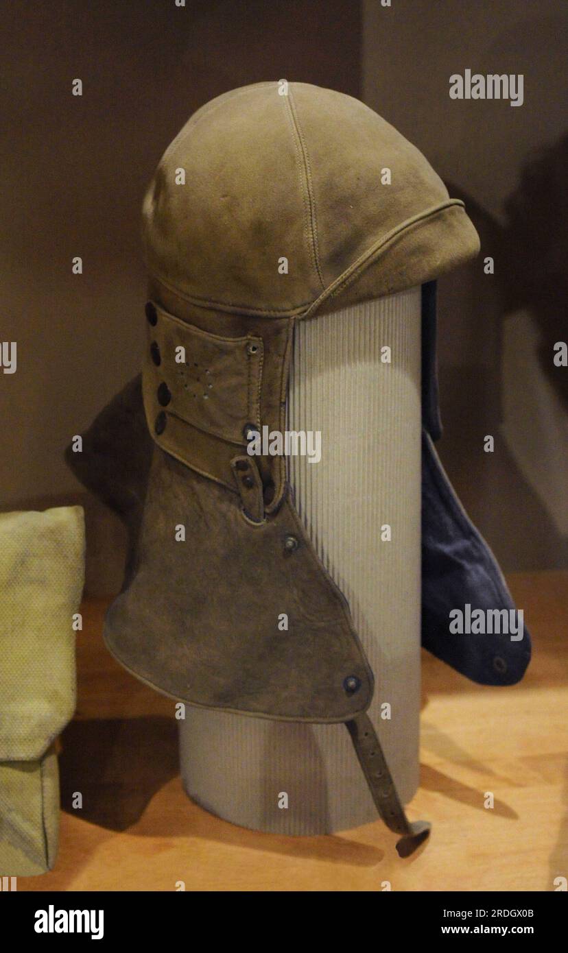 History of Latvia. 20th century. Tanker hat. Latvian War Museum. Riga ...