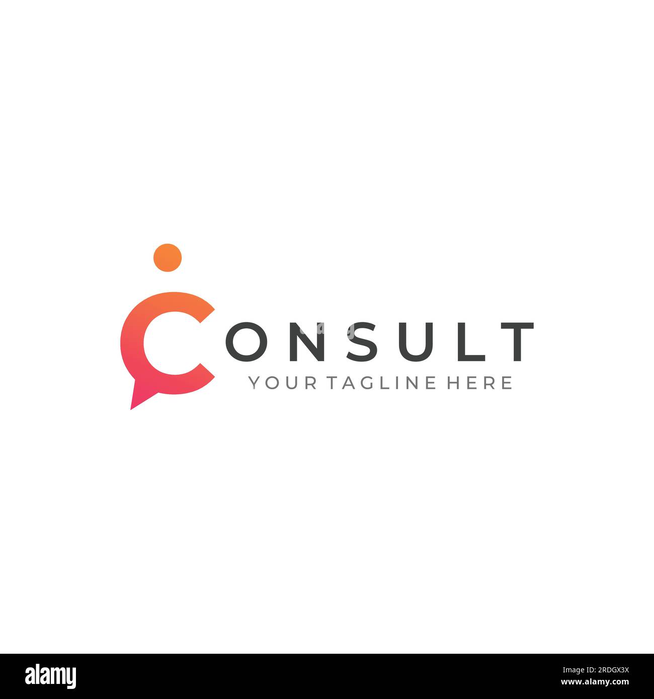 Consultation logo with bubble chat sign, infinity consultation ...