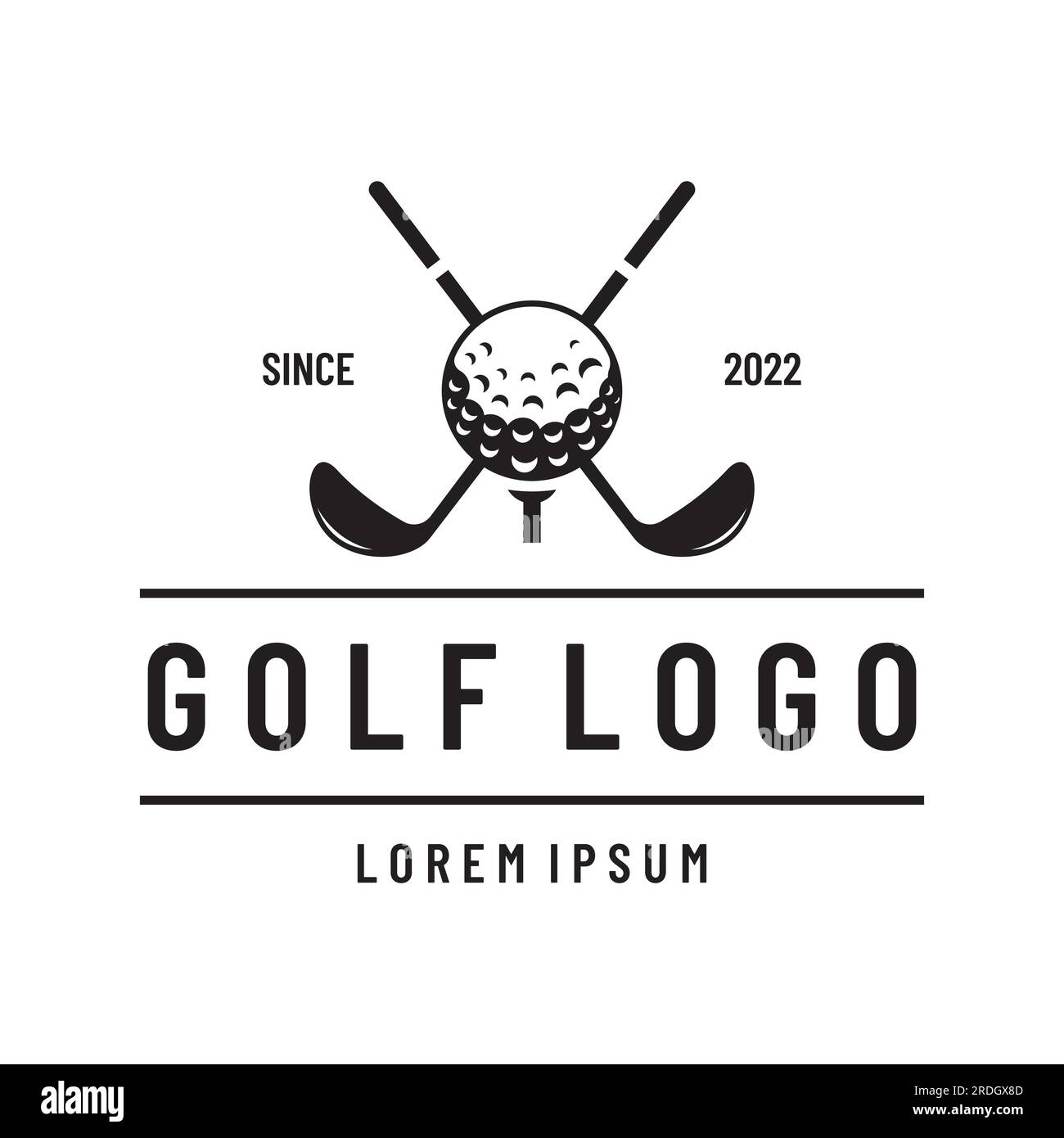 Golf ball and golf club logo. Logo for professional golf team, golf ...