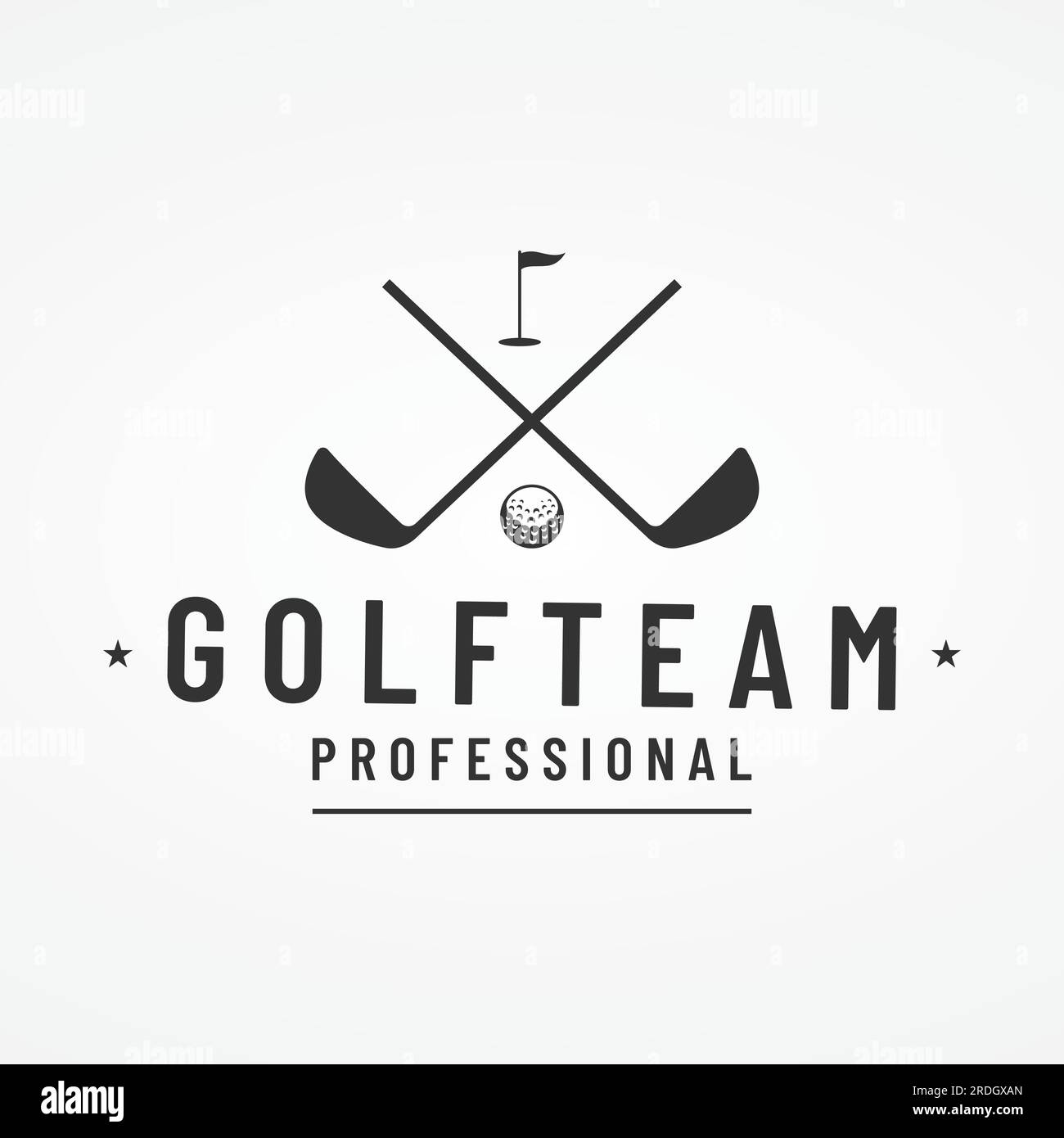 Golf ball and golf club logo. Logo for professional golf team, golf ...