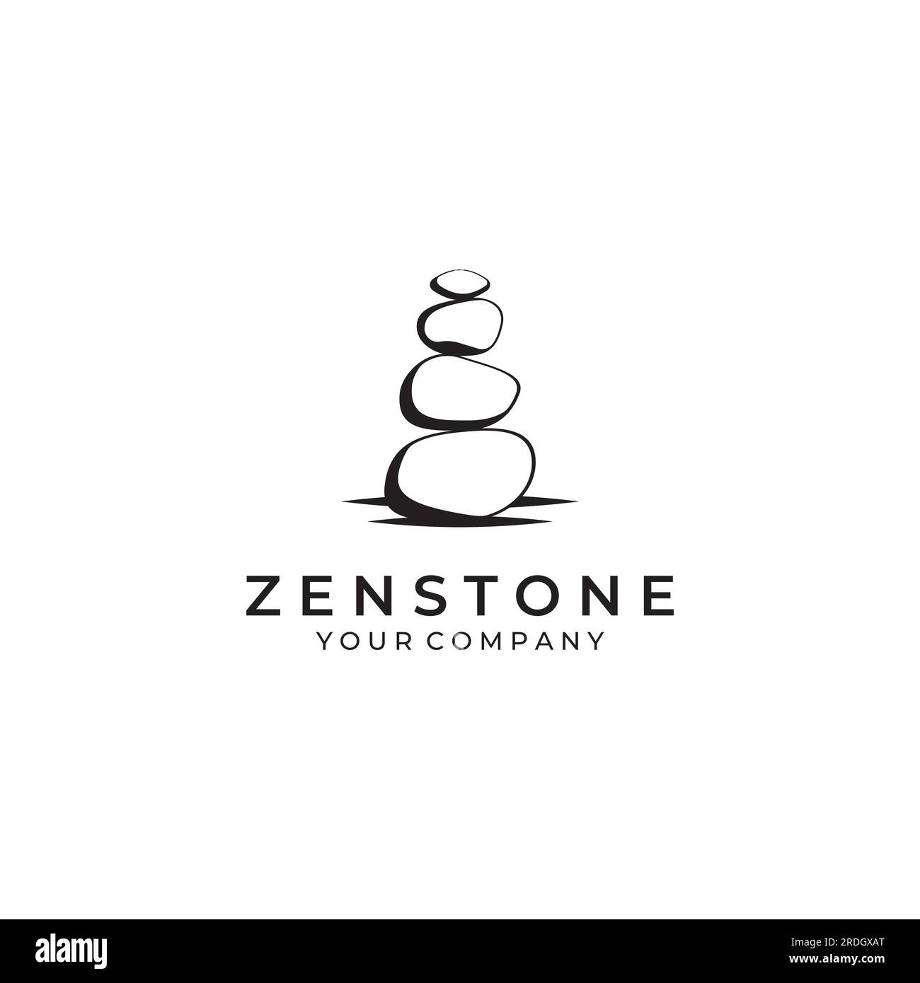 Logo Minimalist zen stones, balancing stones, neatly stacked stones ...