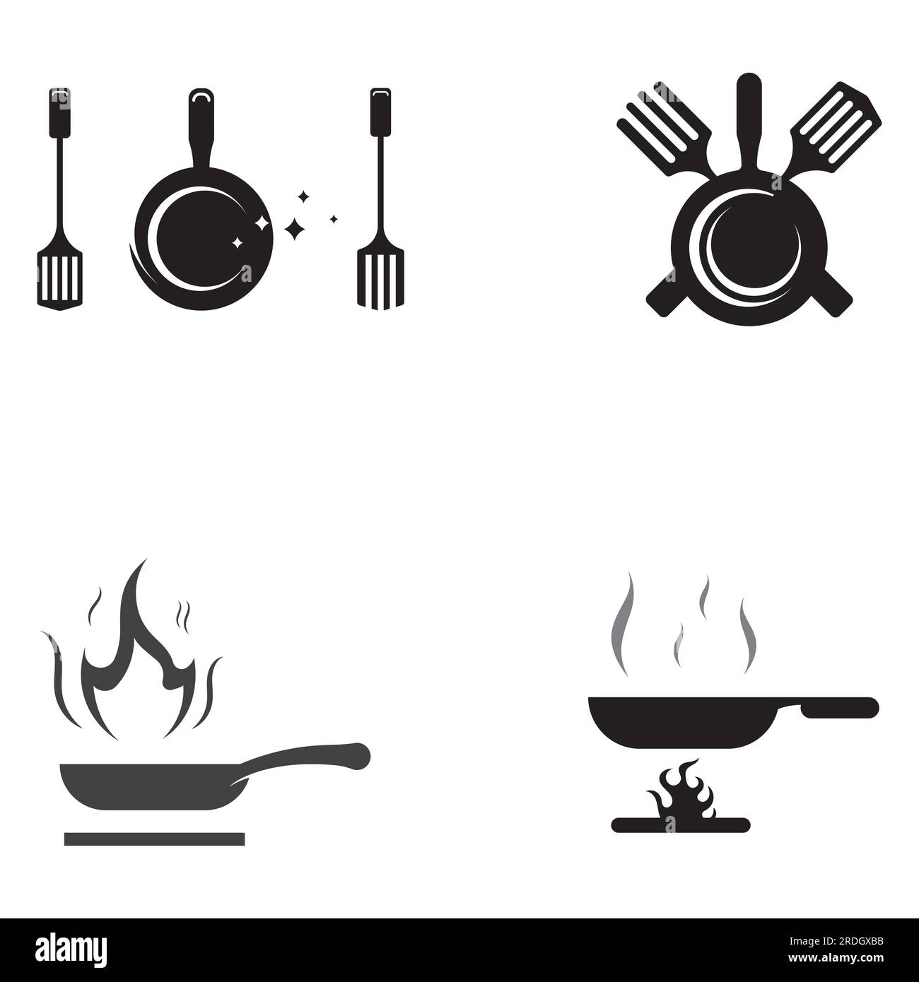 Logos for cooking utensils, cooking pots, spatulas and cooking spoons ...