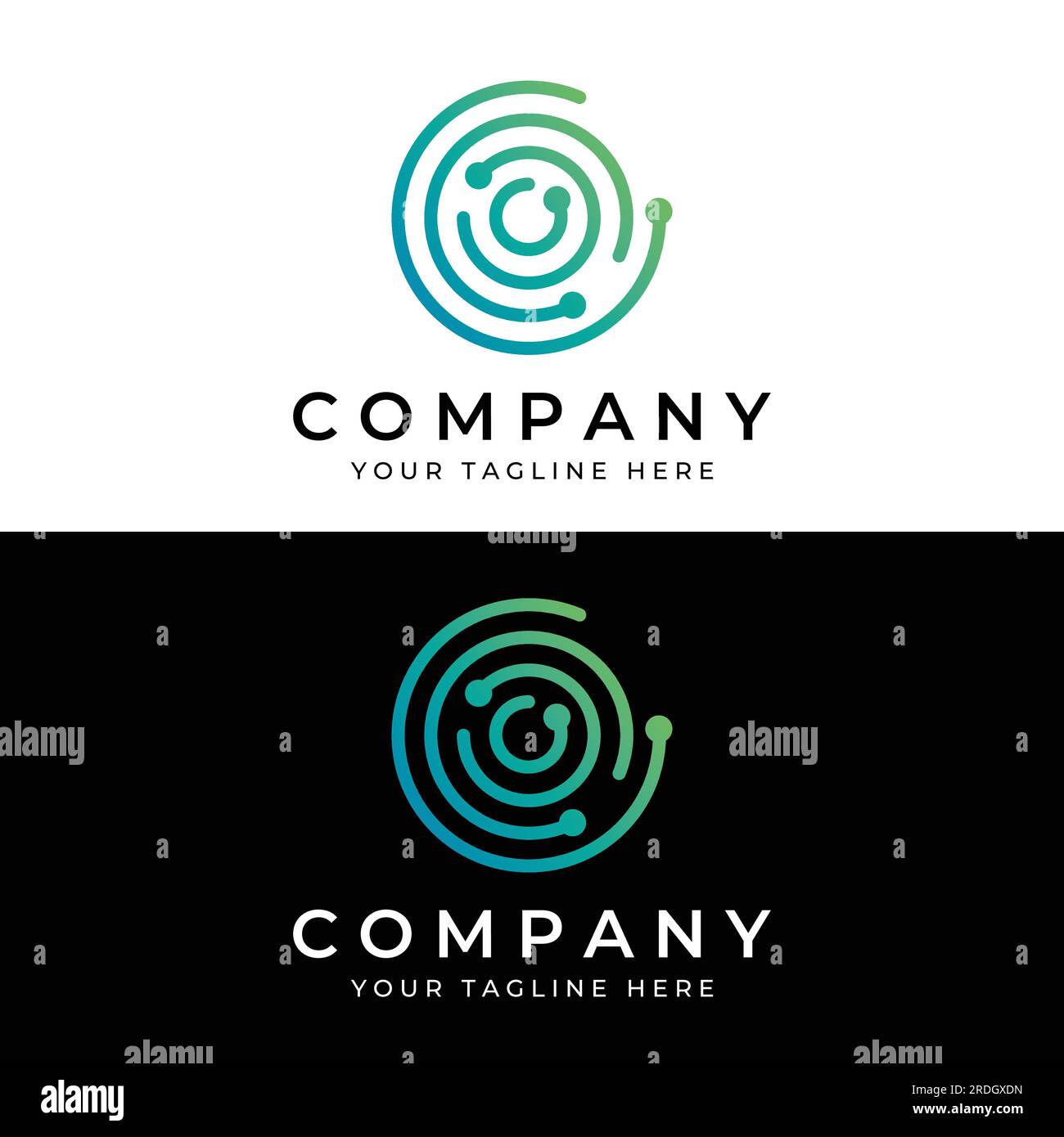 Abstract circle logo elements, circle lines, minimalist circles ...