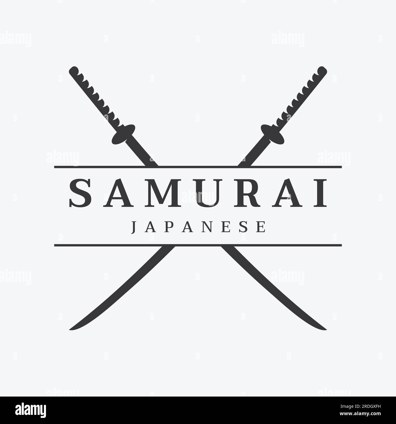 Vintage japanese samurai katana sword logo,japanese heritage sword ...